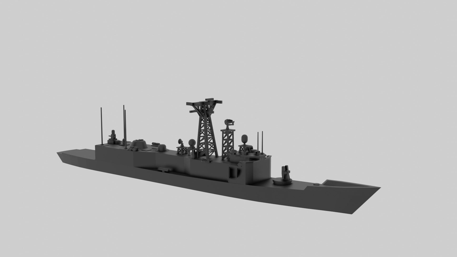 USS Oliver Hazard Perry - Model for small scale printing 3D model 3D ...