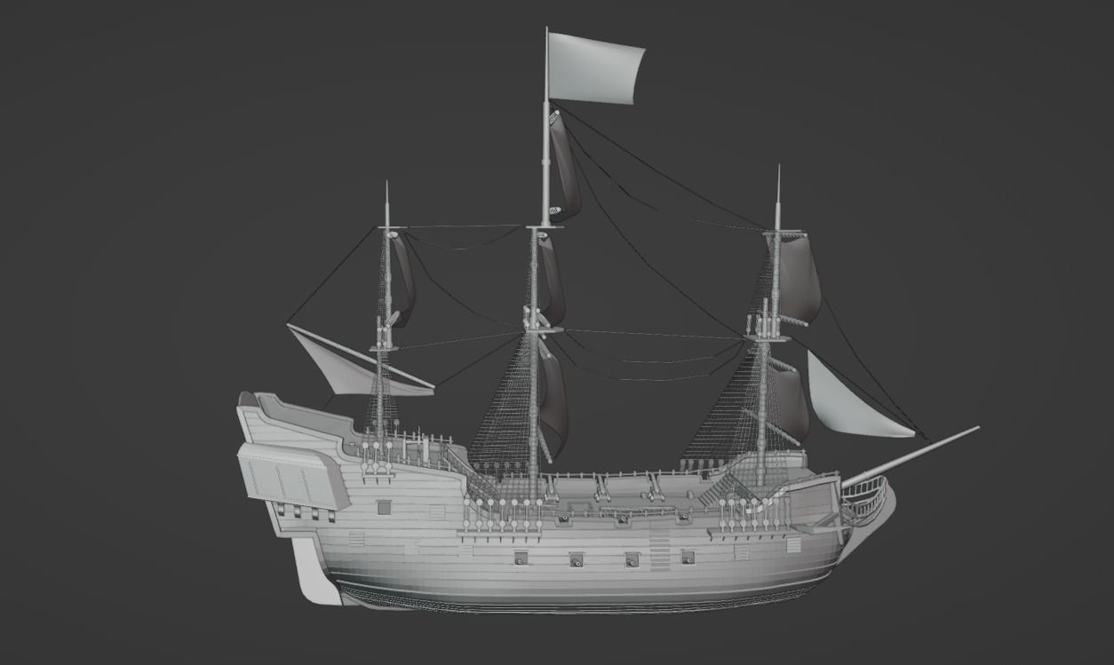 Fully 3D Printable Pirate Ship 3D model 3D printable | CGTrader