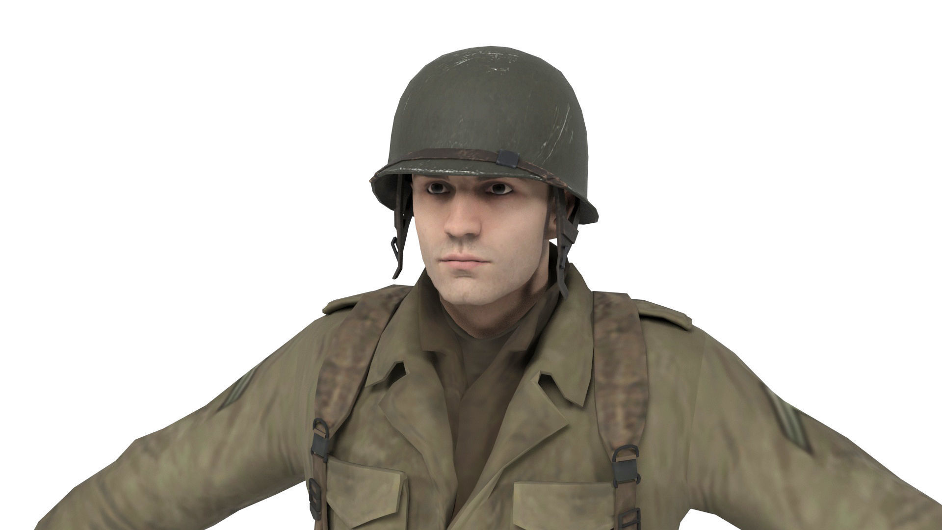 3D model Allied soldier VR / AR / low-poly | CGTrader
