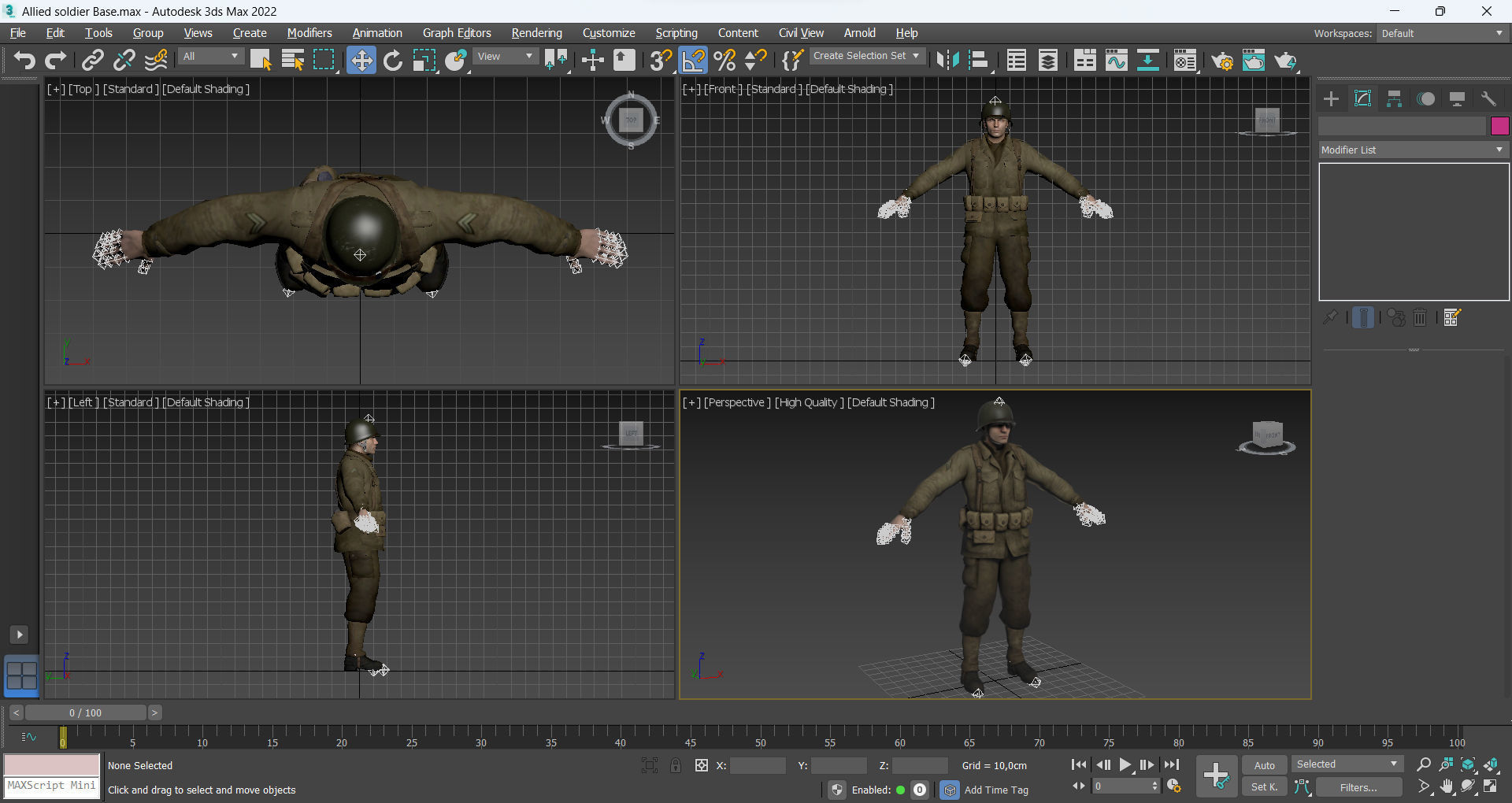 3D model Allied soldier VR / AR / low-poly | CGTrader