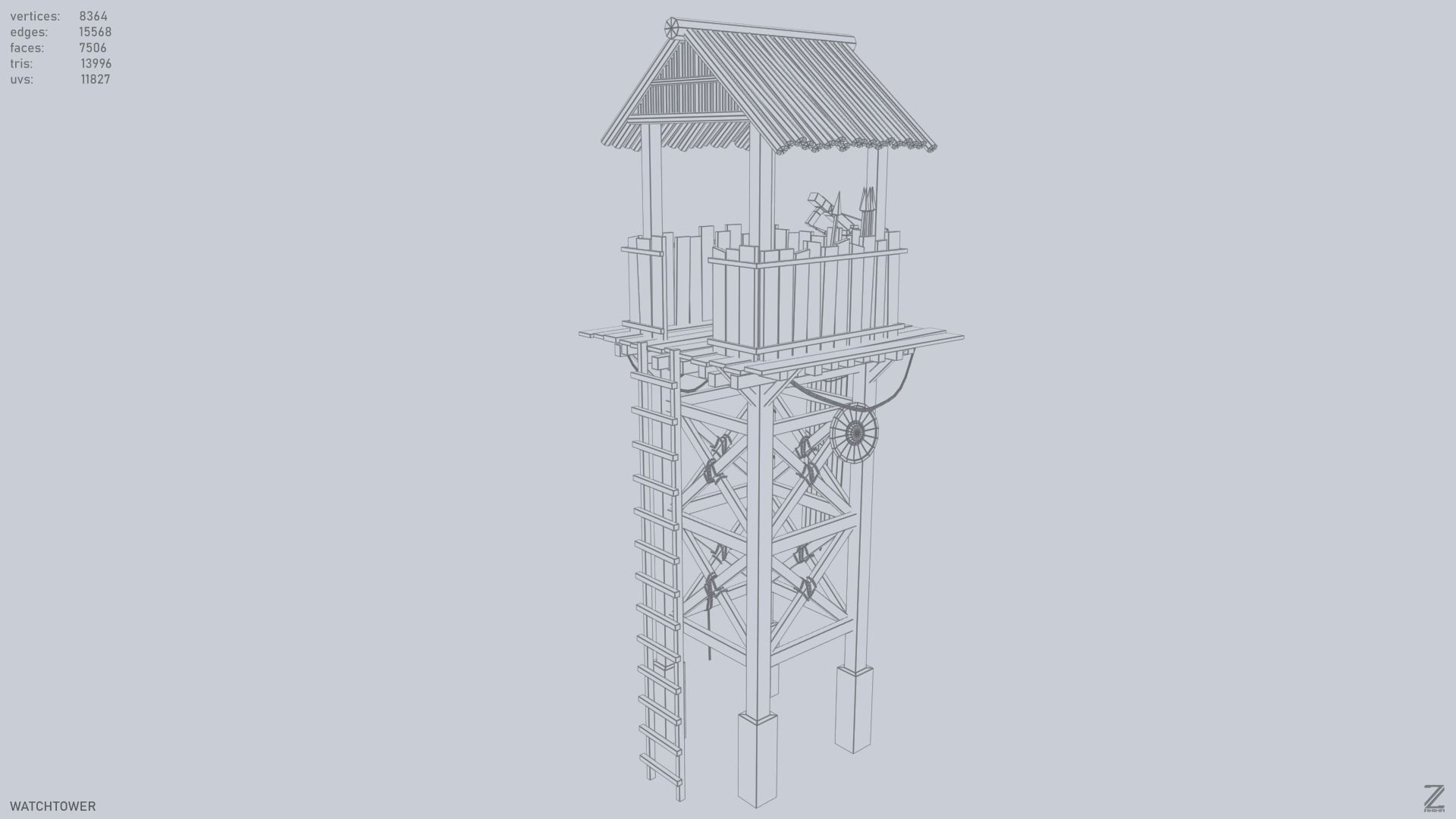 3D model Watchtower VR / AR / low-poly | CGTrader