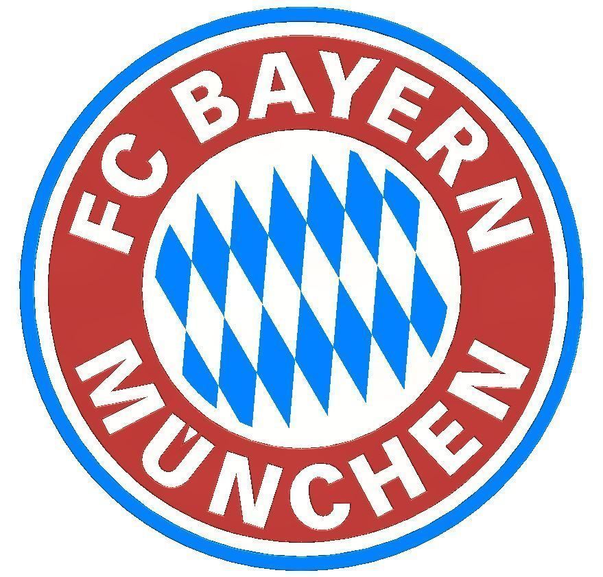 FC BAYERN MUNCHEN FOOTBALL EMBLEM 3D print model 3D model 3D printable ...