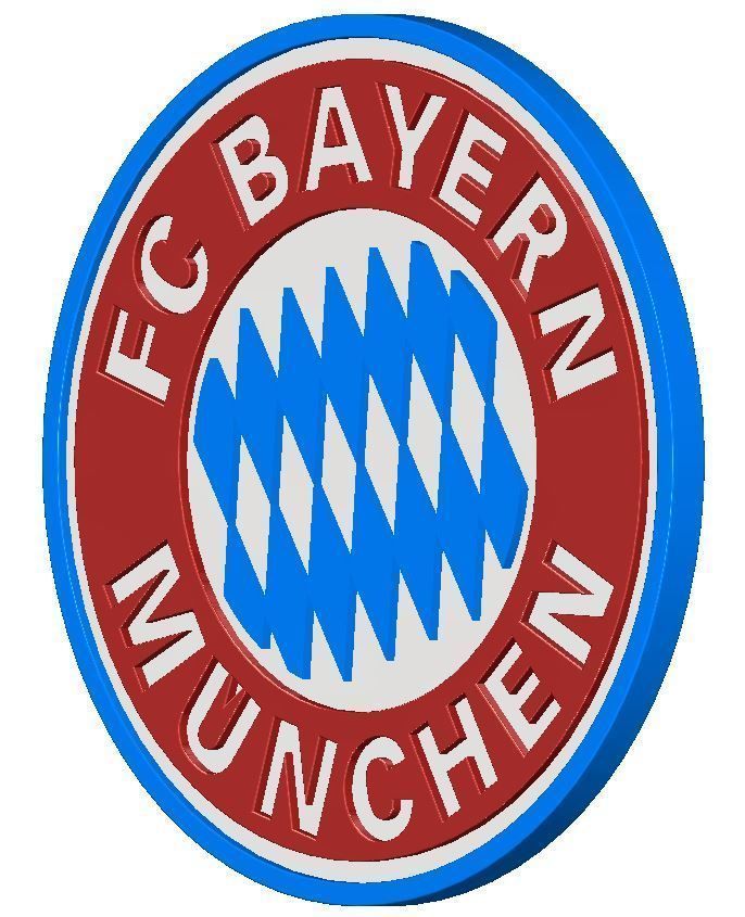 FC BAYERN MUNCHEN FOOTBALL EMBLEM 3D print model 3D model 3D printable ...