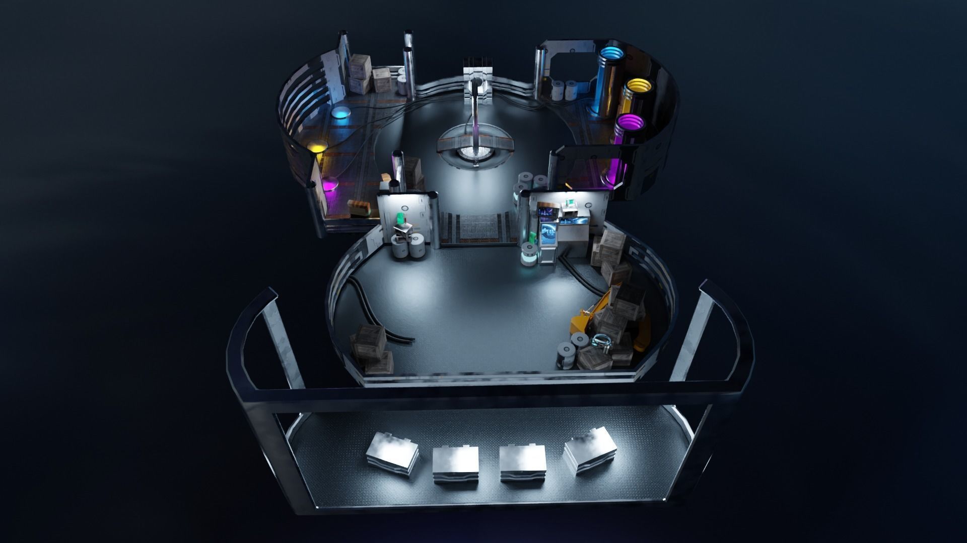 3D model Sci-fi Hideout VR / AR / low-poly | CGTrader