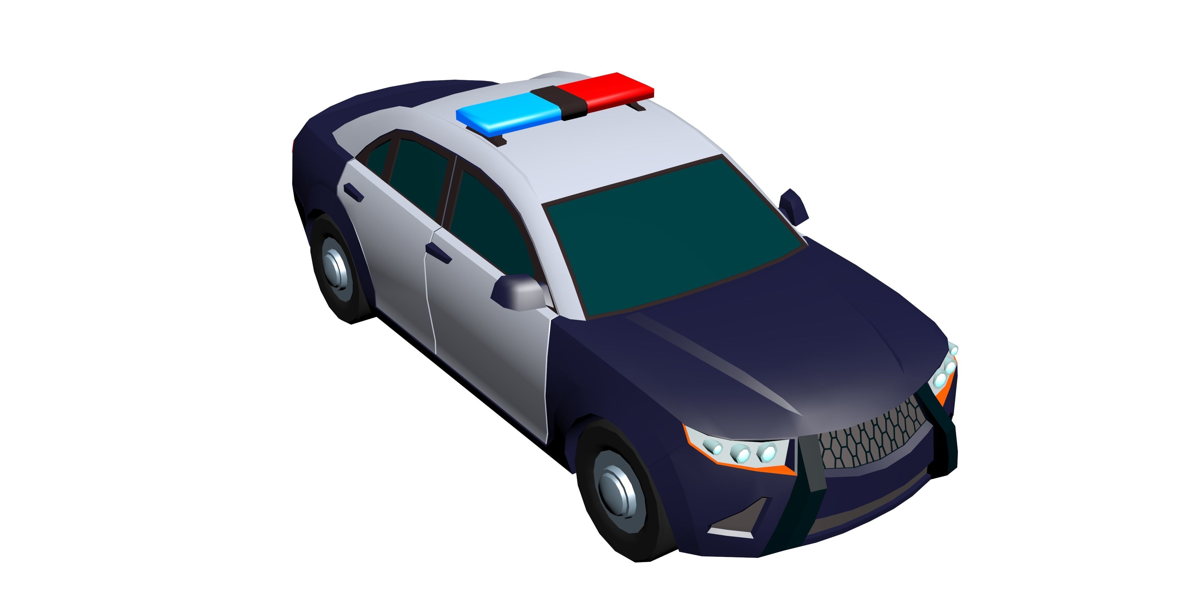 3D model Police car Hypercasual VR / AR / low-poly | CGTrader