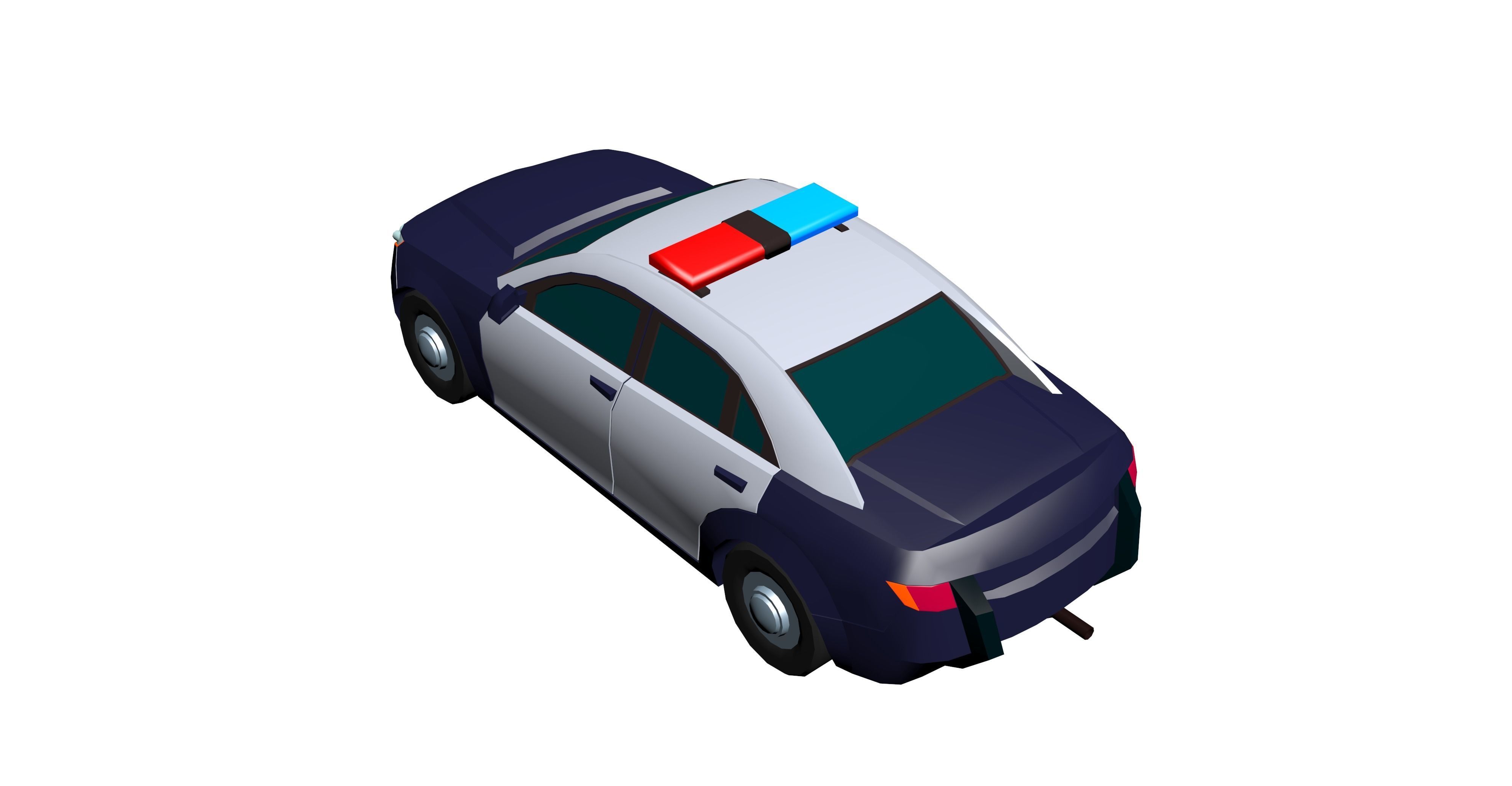 3D model Police car Hypercasual VR / AR / low-poly | CGTrader