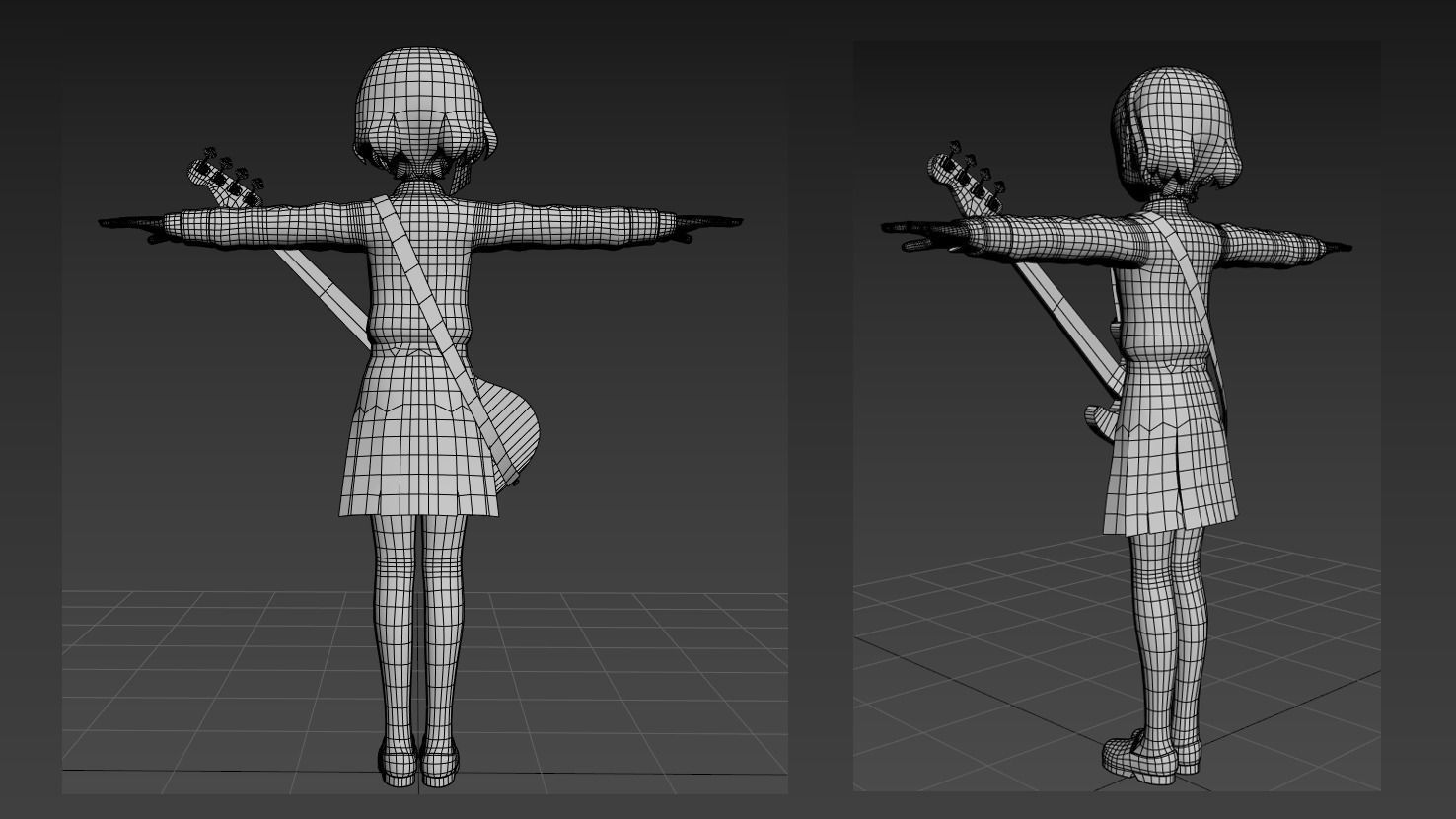 Ryo Yamada Bocchi the Rock VRChat Avatar 3D model rigged | CGTrader