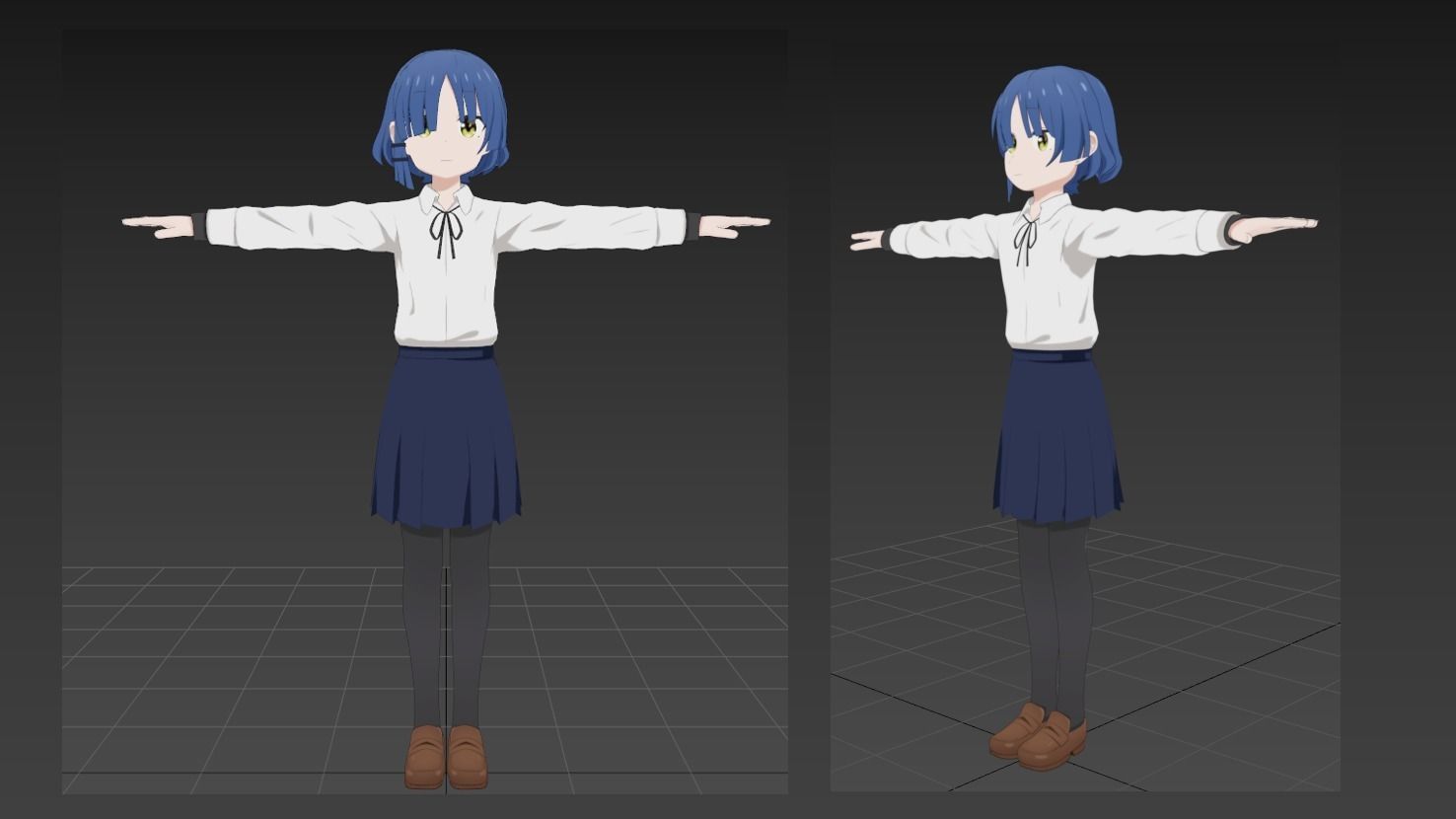 Ryo Yamada Bocchi the Rock VRChat Avatar 3D model rigged | CGTrader