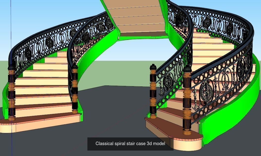 3 Classical Staircase 3d models 3D Model Collection | CGTrader