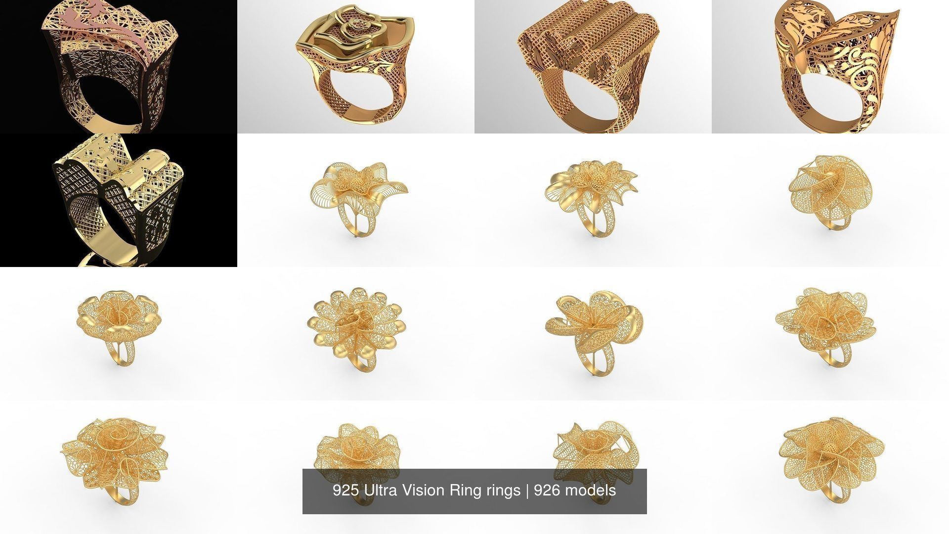 925 Ultra Vision Ring rings 3D Model Collection | CGTrader
