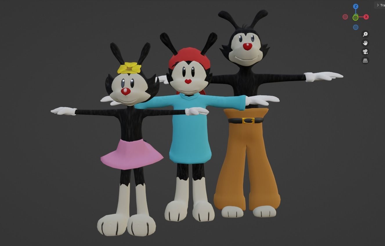 Yakko Wakko And Dot Warner 3D model | CGTrader