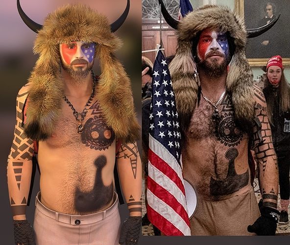 3D model QAnon Shaman 4k Realistic all rigged VR / AR / low-poly | CGTrader