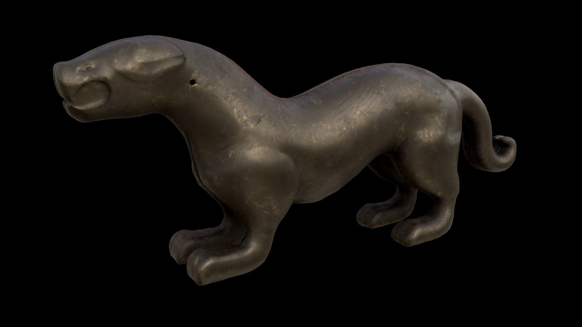 3D model Ancient Chinese Talisman - Tiger Talisman VR / AR / low-poly ...