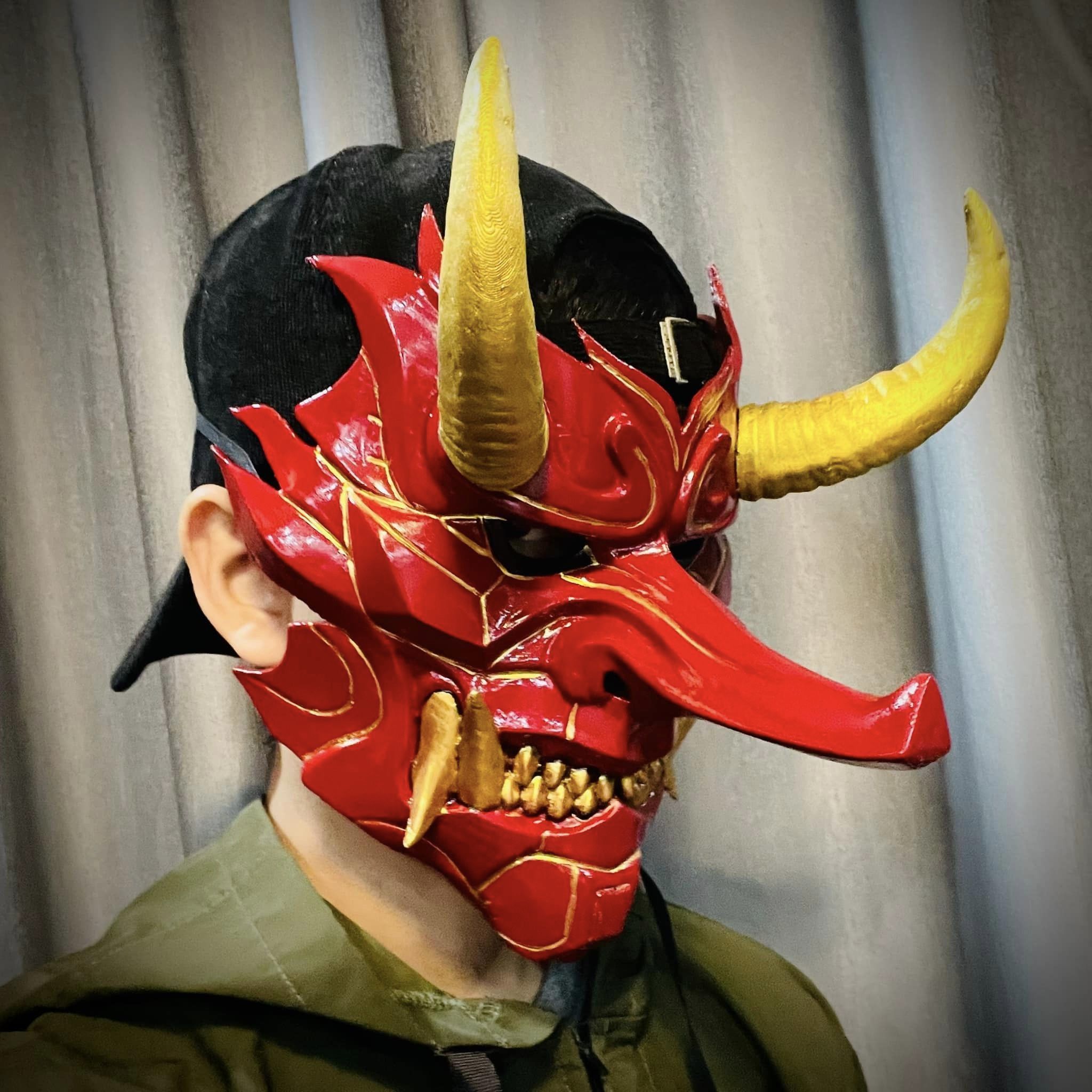Cyber Samurai Hannya Mask - Japanese Ghost Mask 3D model 3D printable ...