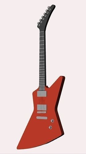 Electric guitar low poly free 3D model | CGTrader