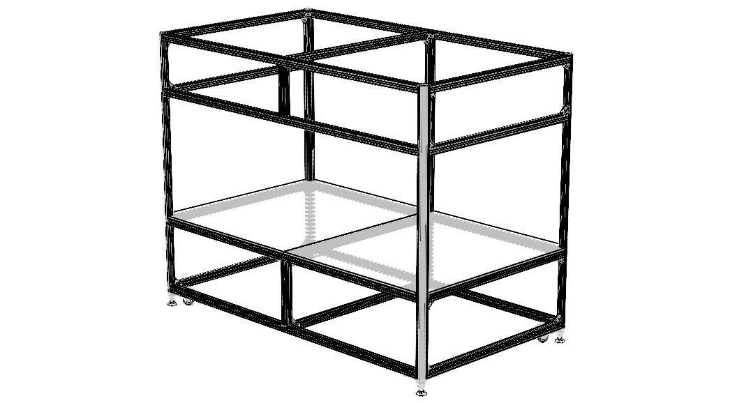 Aluminum Machine Structure - Large Size 3D model rigged | CGTrader