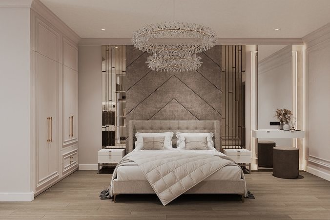 Bedroom design Interior style Neoclassical 3D model | CGTrader