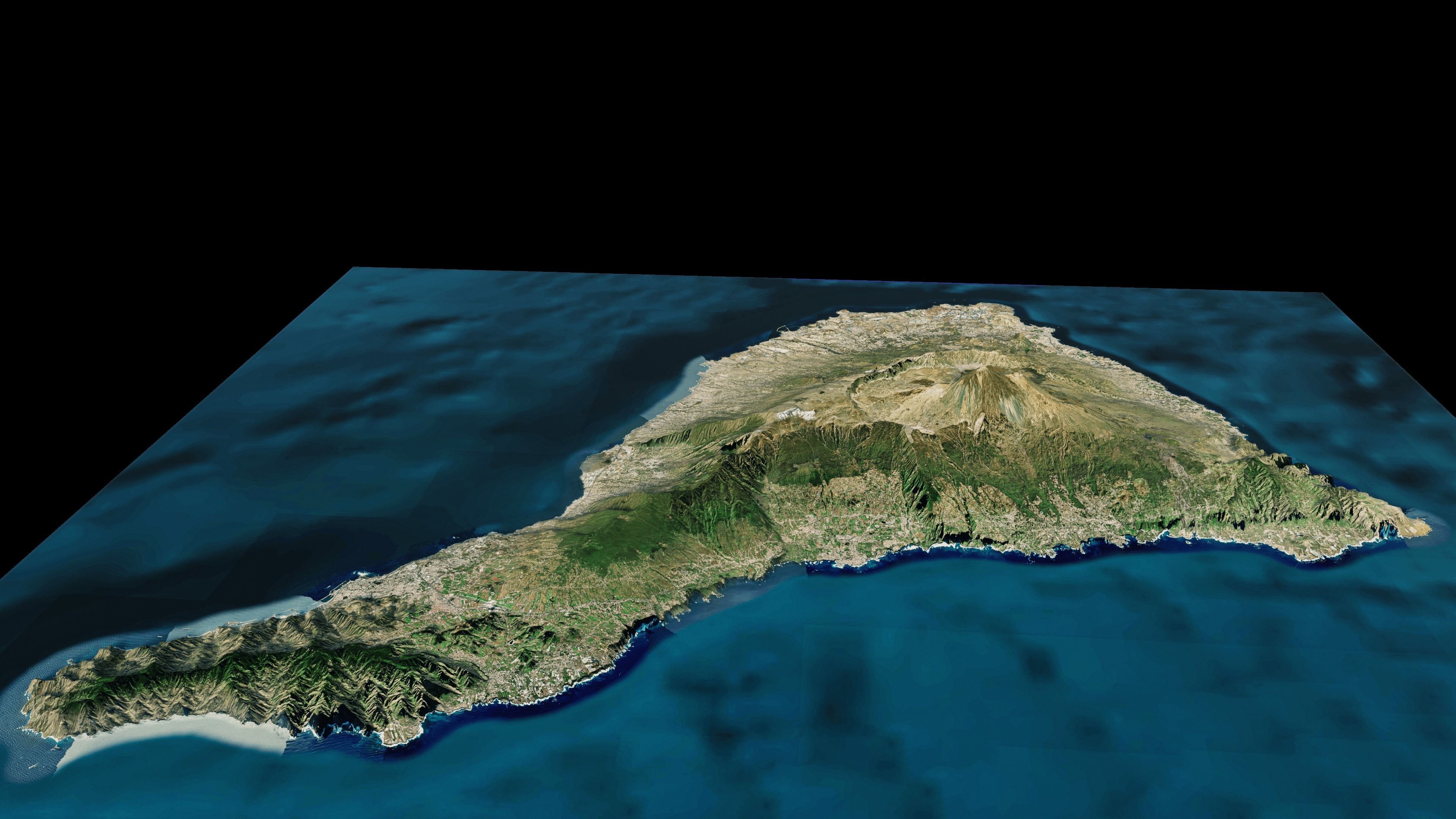 Tenerife Island full 3d model terrain 3D model | CGTrader