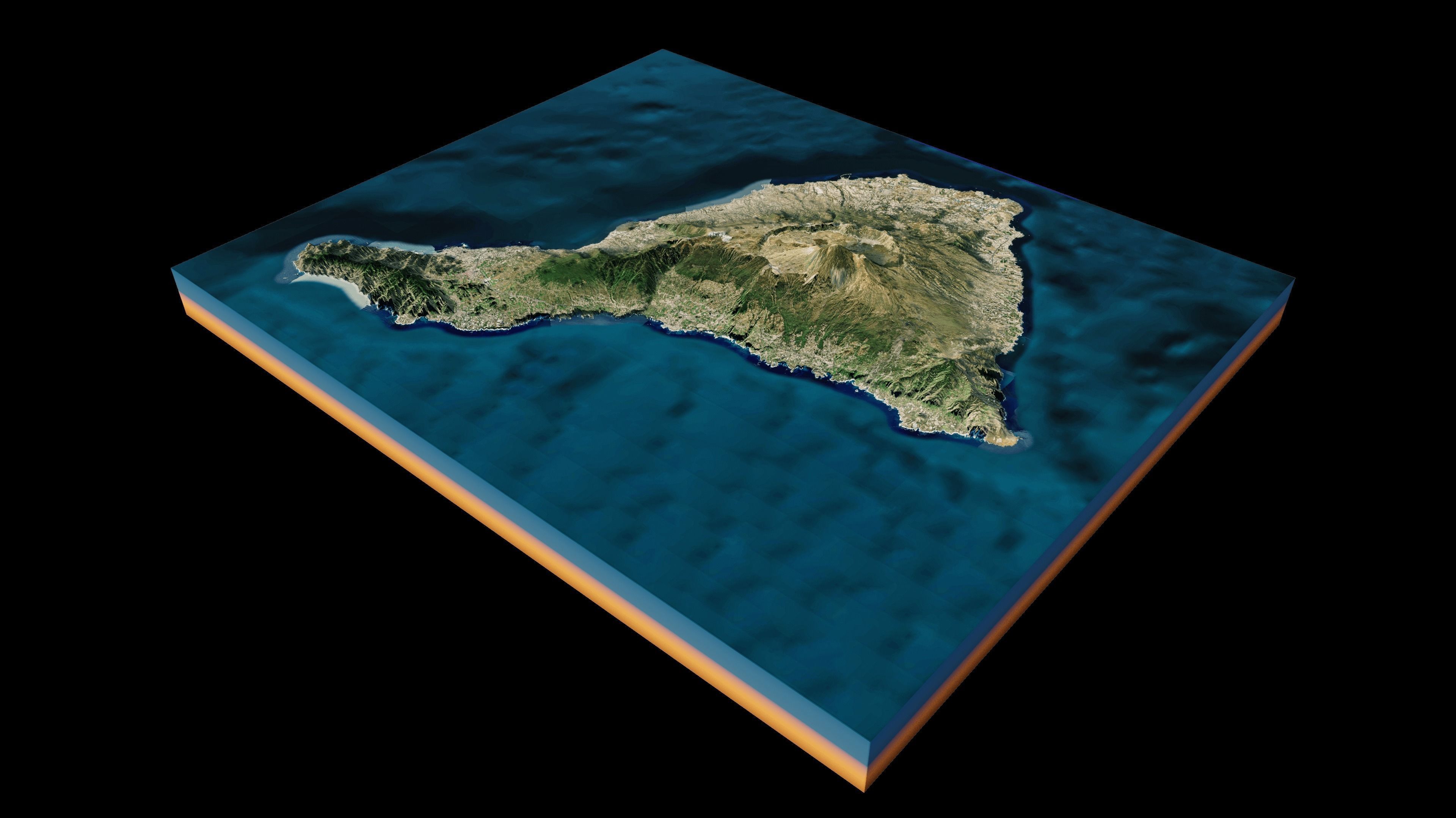Tenerife Island full 3d model terrain 3D model | CGTrader