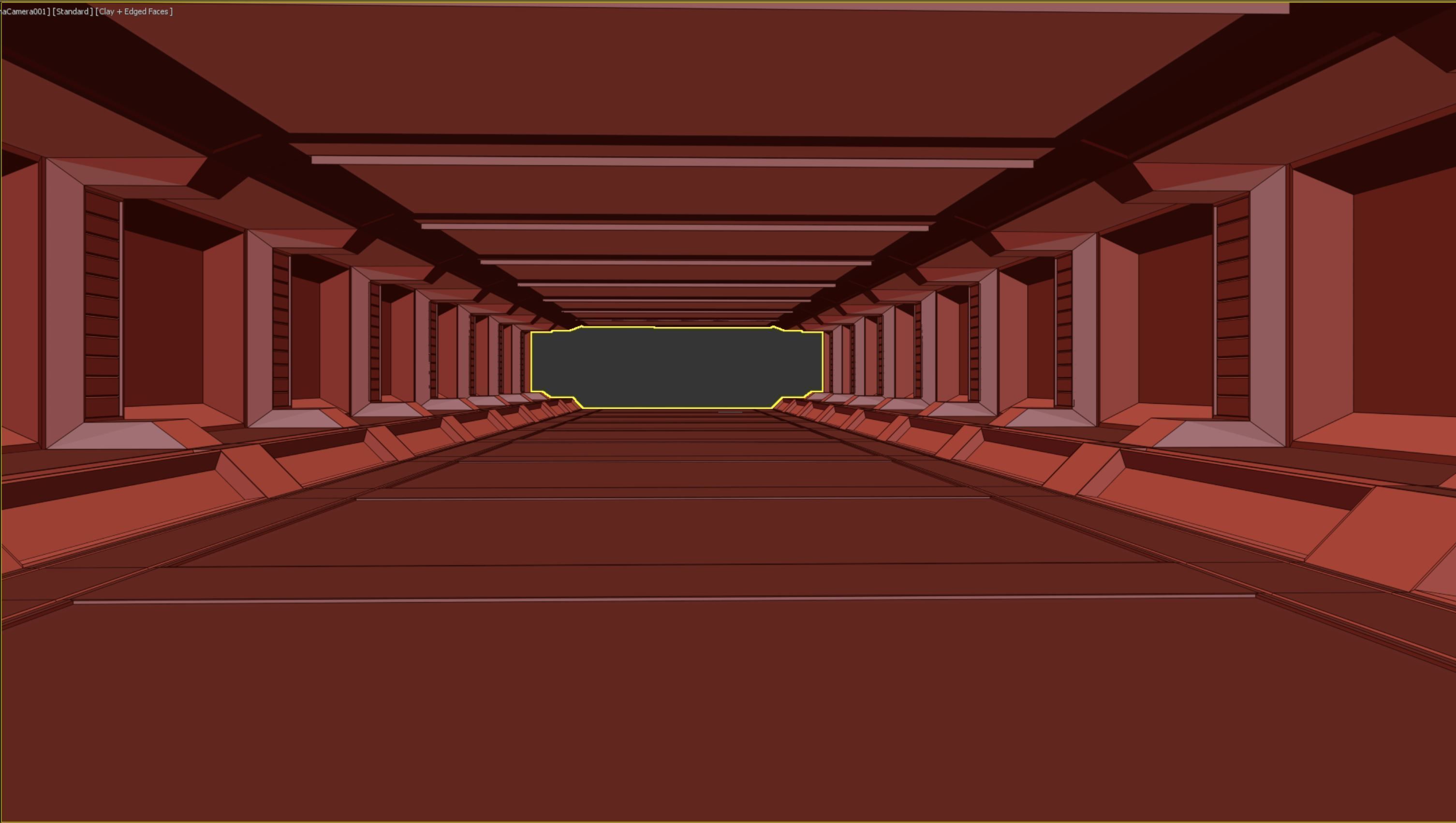 3D model low poly sci fi corridor 08 VR / AR / low-poly | CGTrader