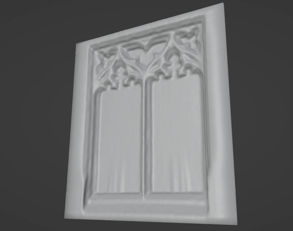 3D model Church Pew Panel Oak Carving VR / AR / low-poly | CGTrader
