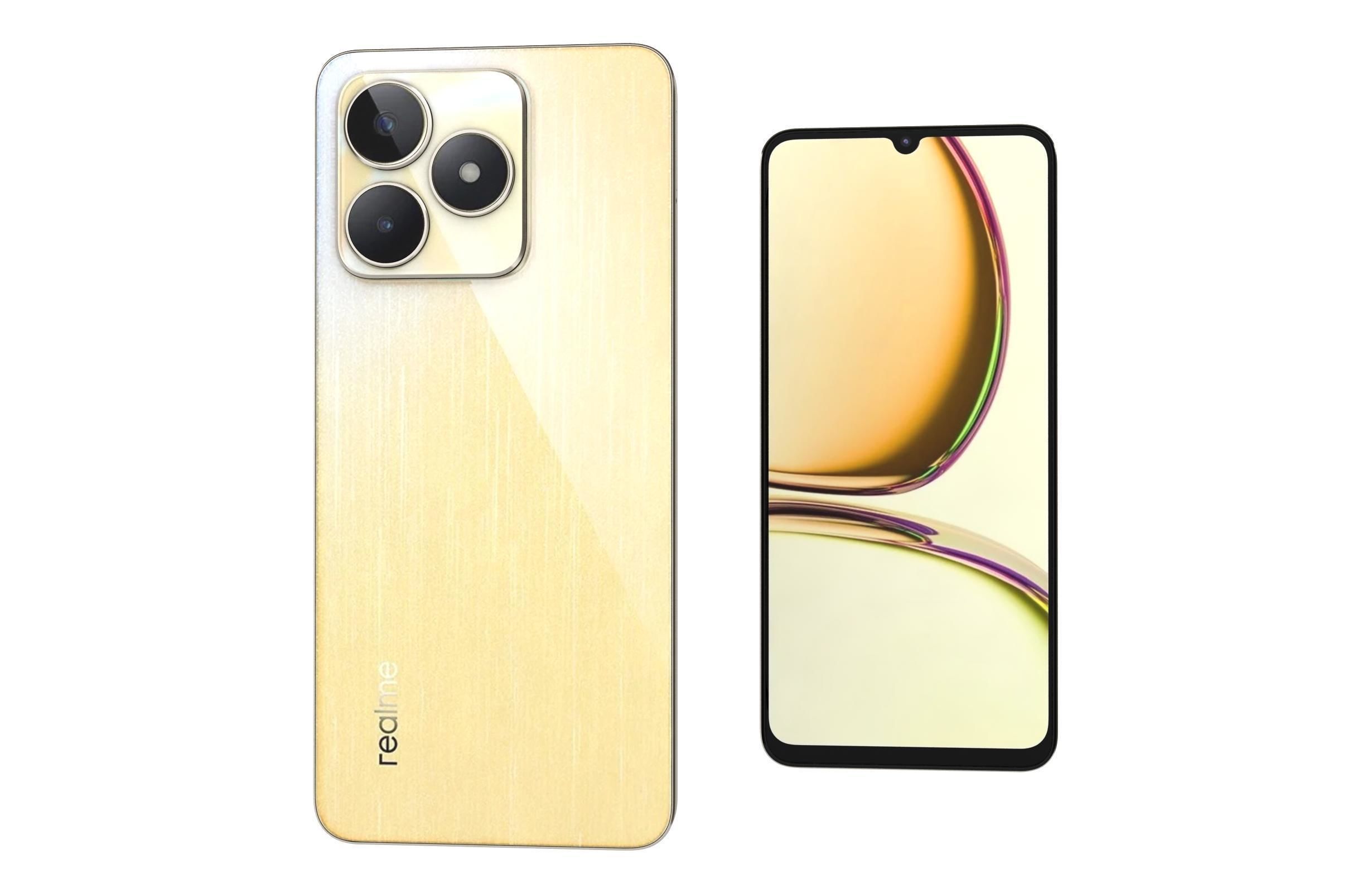 3D model Realme C53 Black And Yellow VR / AR / low-poly | CGTrader