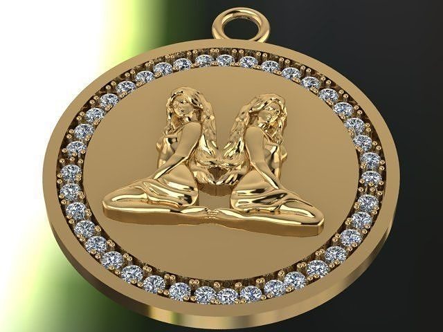 Gemini zodiac sign 3D model 3D printable | CGTrader