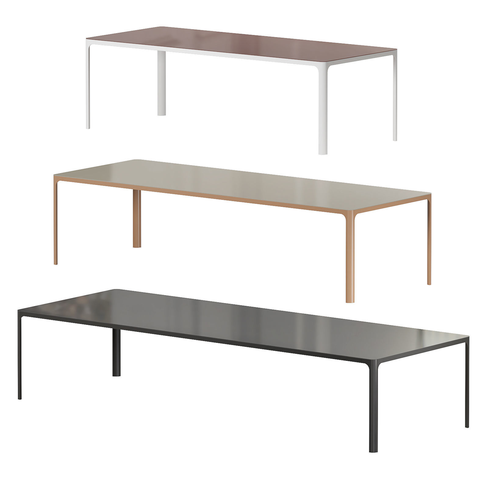 3D model Rimadesio Flat office table VR / AR / low-poly | CGTrader