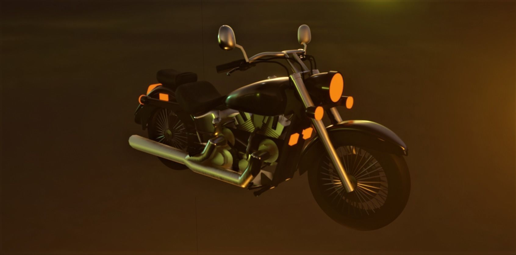 Honda Shadow 750 3D model | CGTrader