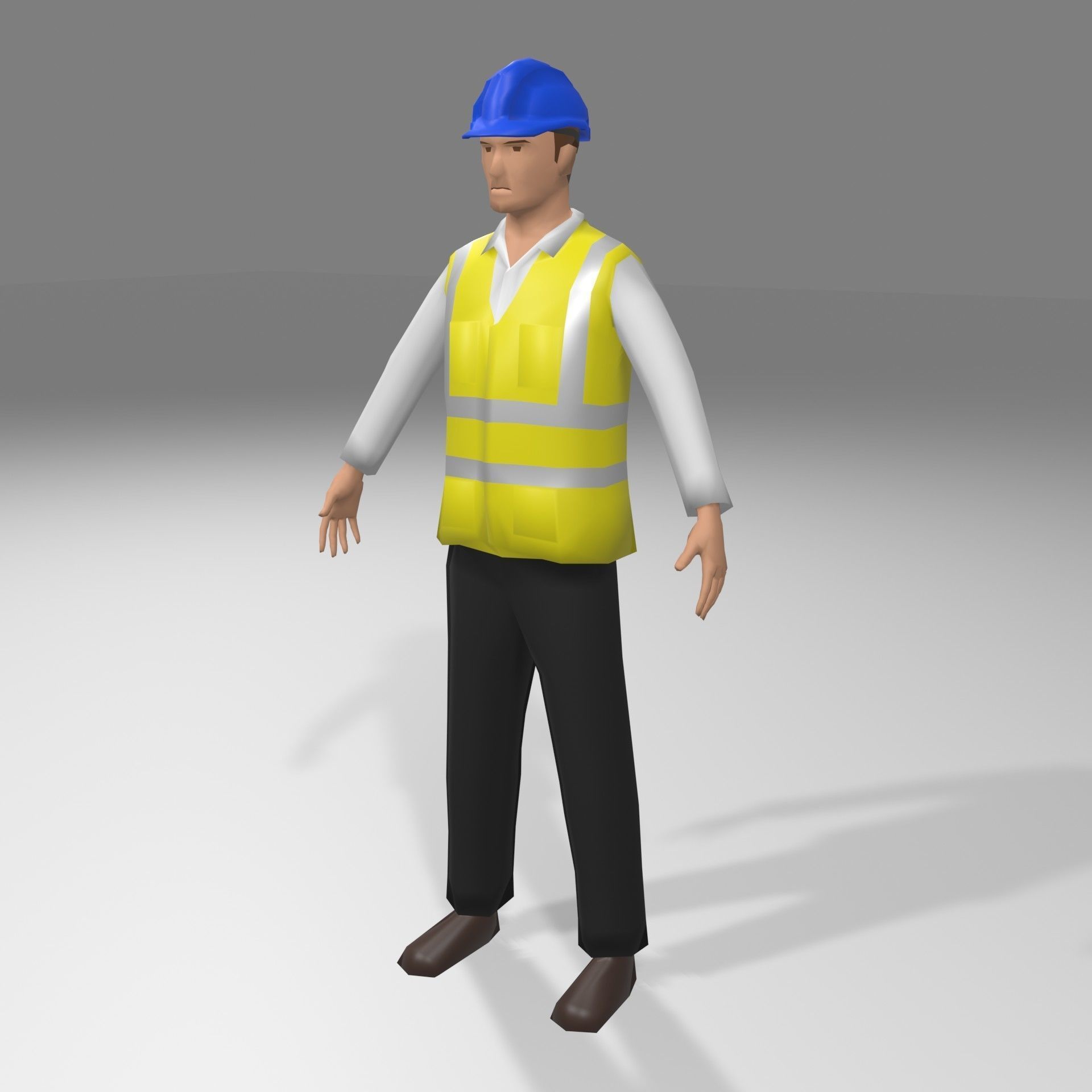 3D model Lowpoly Male Engineer VR / AR / low-poly | CGTrader
