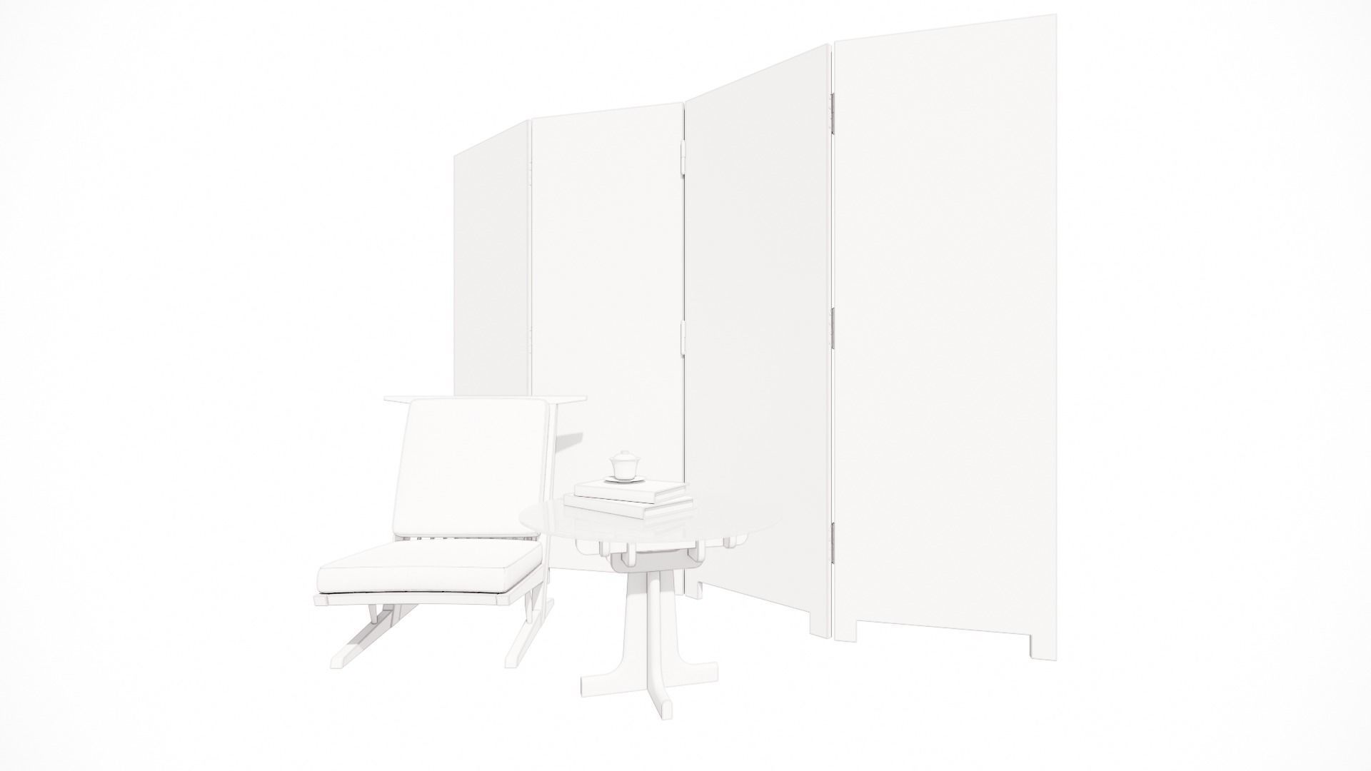 3D model DOUGONG READING ARMCHAIR VR / AR / low-poly | CGTrader