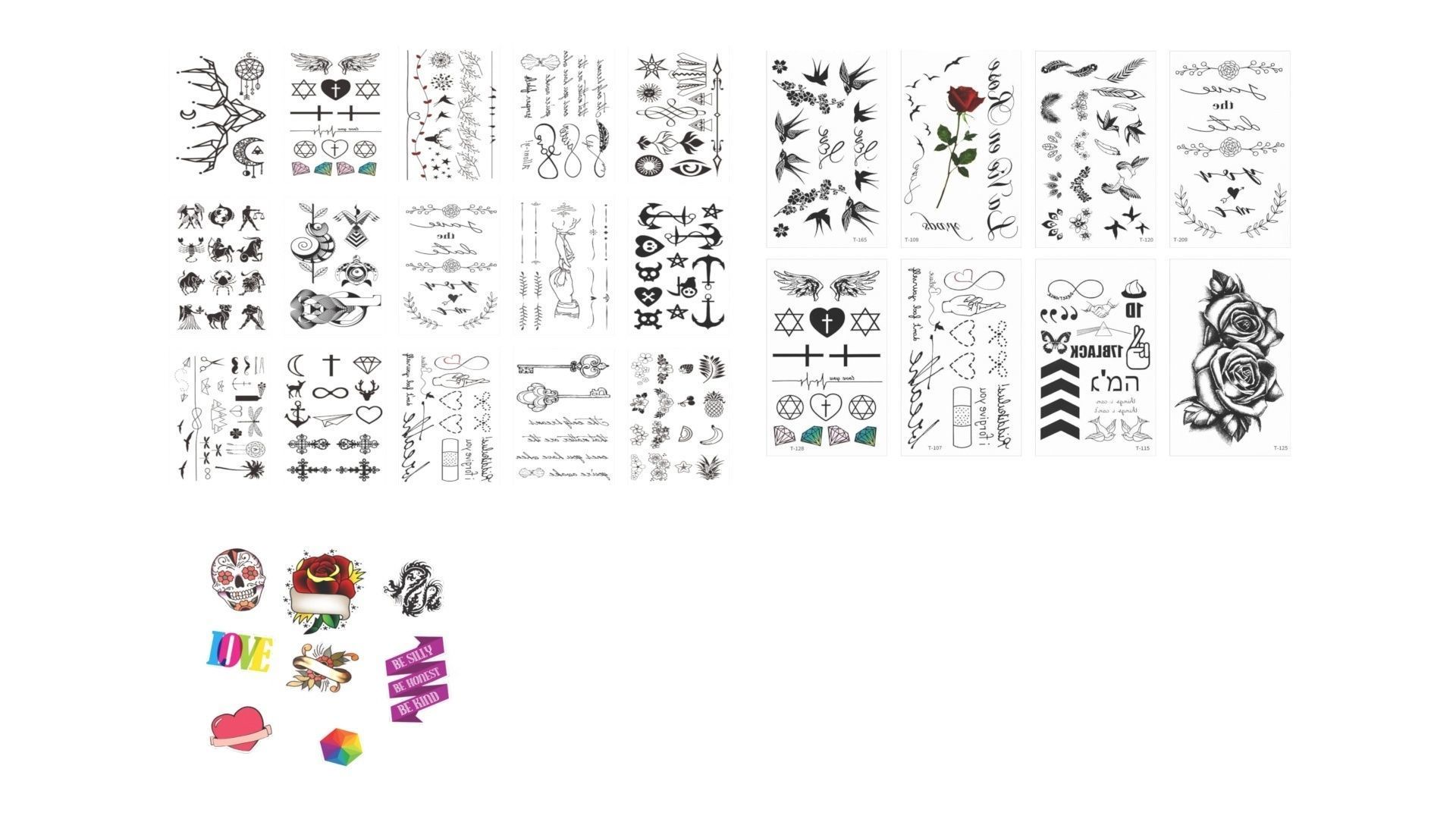 Tattoo Stickers Set 3D model | CGTrader