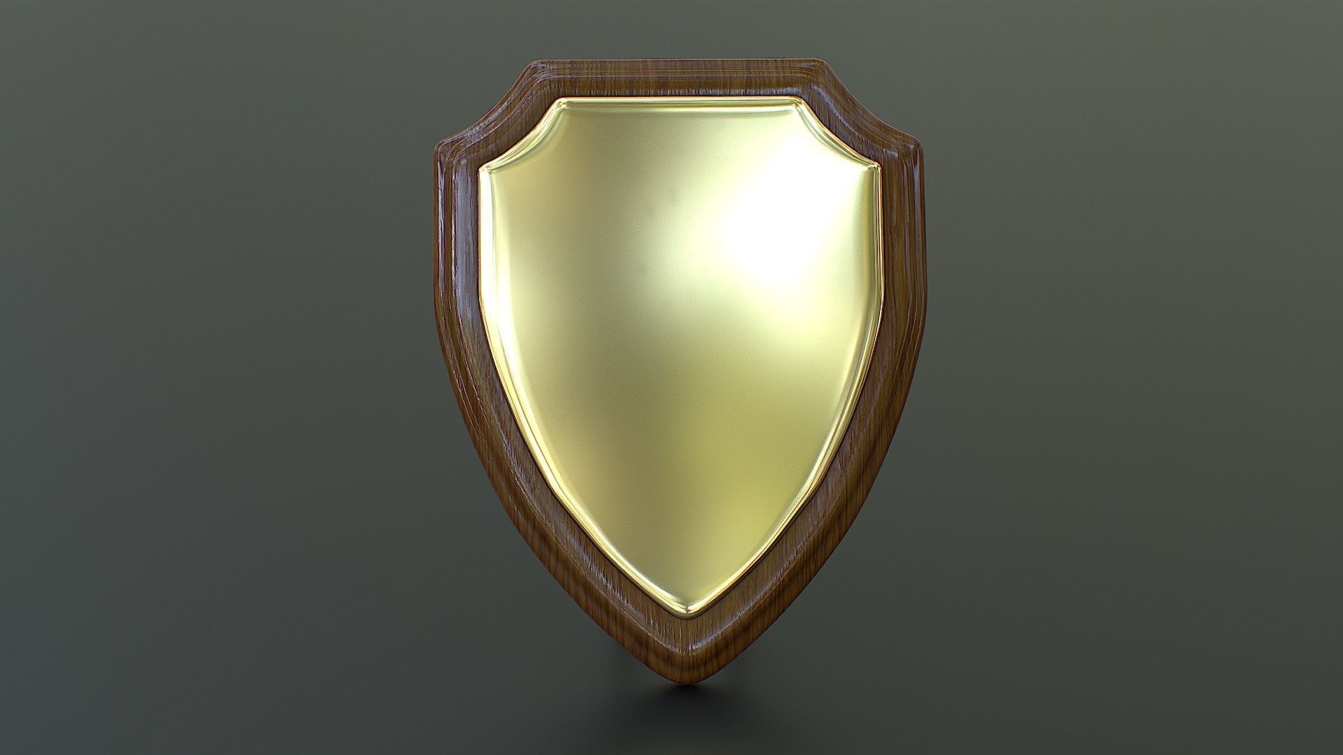 3D model Polished Wood Plaque Sheild VR / AR / low-poly | CGTrader