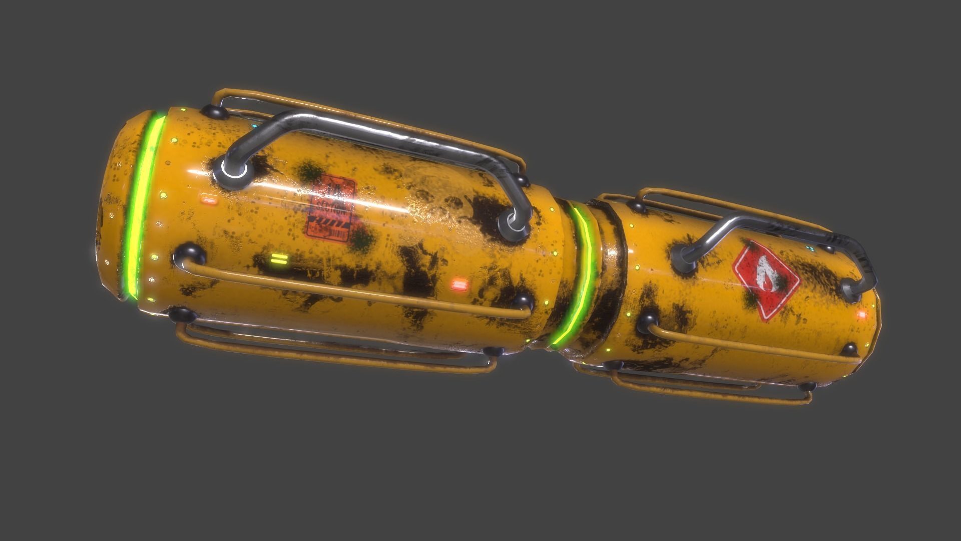 Radioactive Cell Container - Nuclear Bomb 3D model | CGTrader