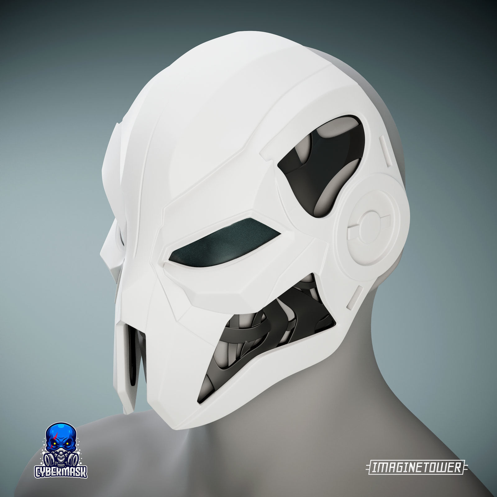 Sci-fi Cyberpunk Cosplay Mask 3D model 3D printable | CGTrader