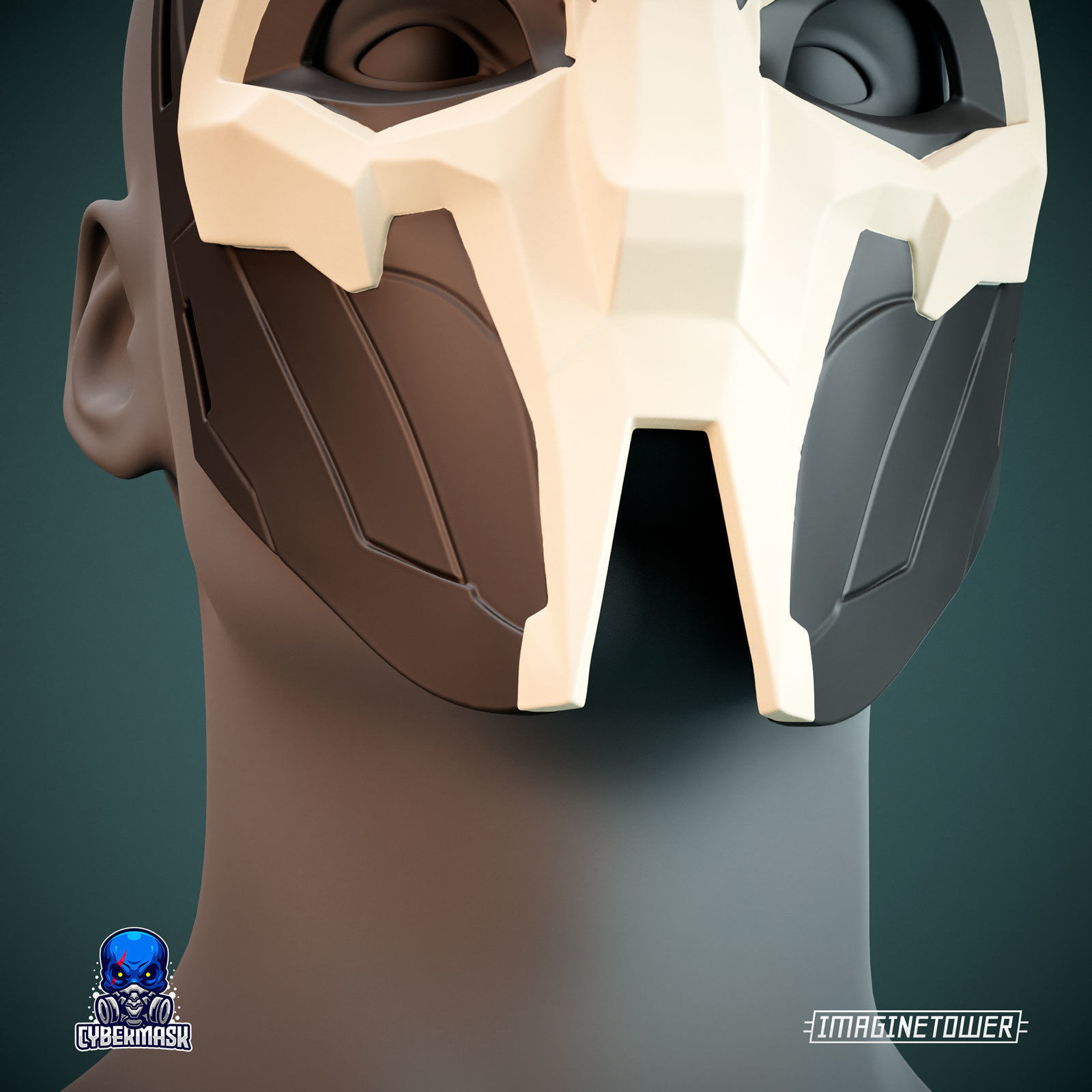 Asian Demon Cosplay Mask 3D model 3D printable | CGTrader