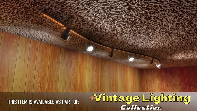 3D model Vintage Ceiling Track Light Fixture VR / AR / low-poly | CGTrader