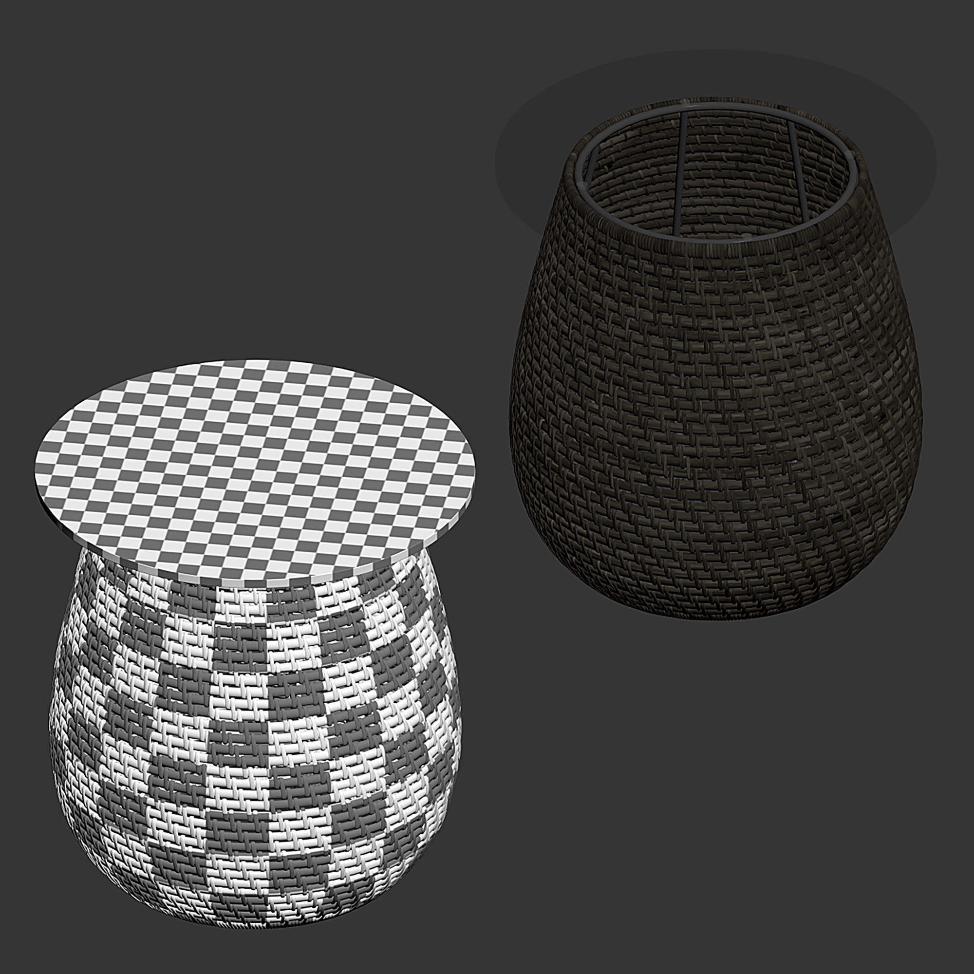 Rattan Table II - Custom Made 3D model | CGTrader