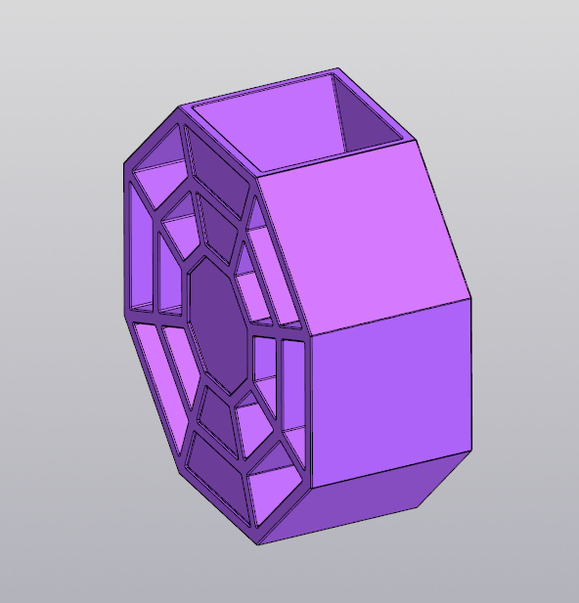 Octagon Decorative Vase 3D model 3D printable | CGTrader
