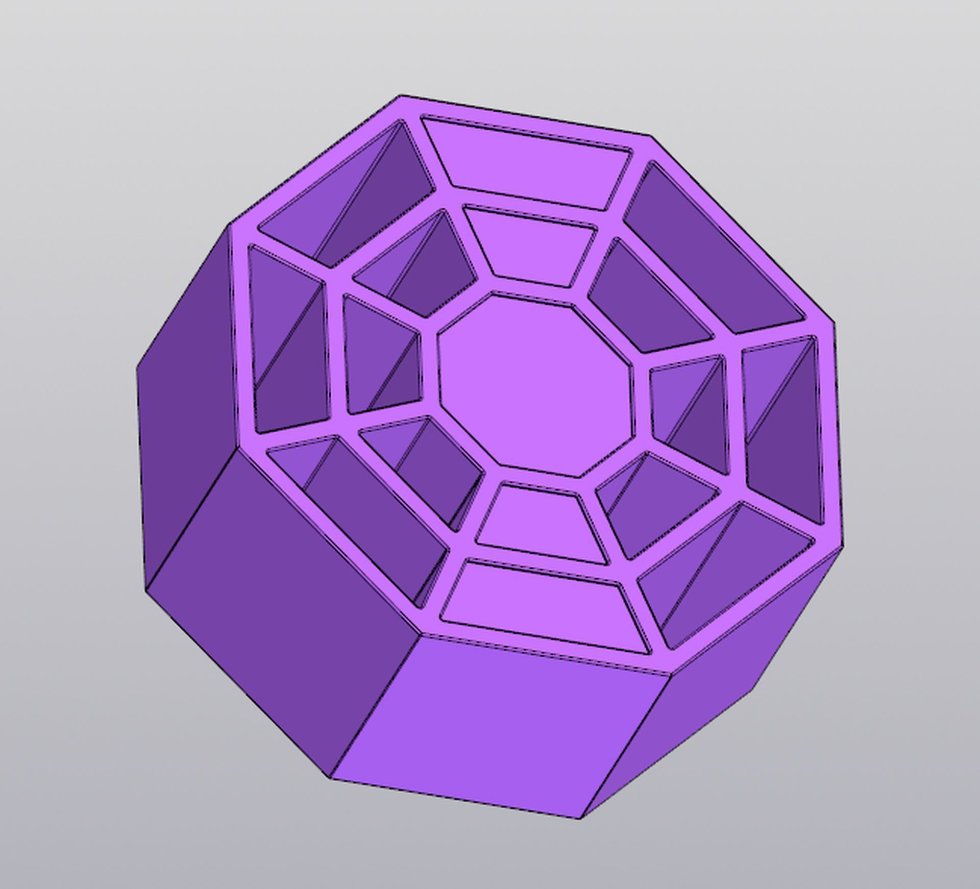 Octagon Decorative Vase 3D model 3D printable | CGTrader