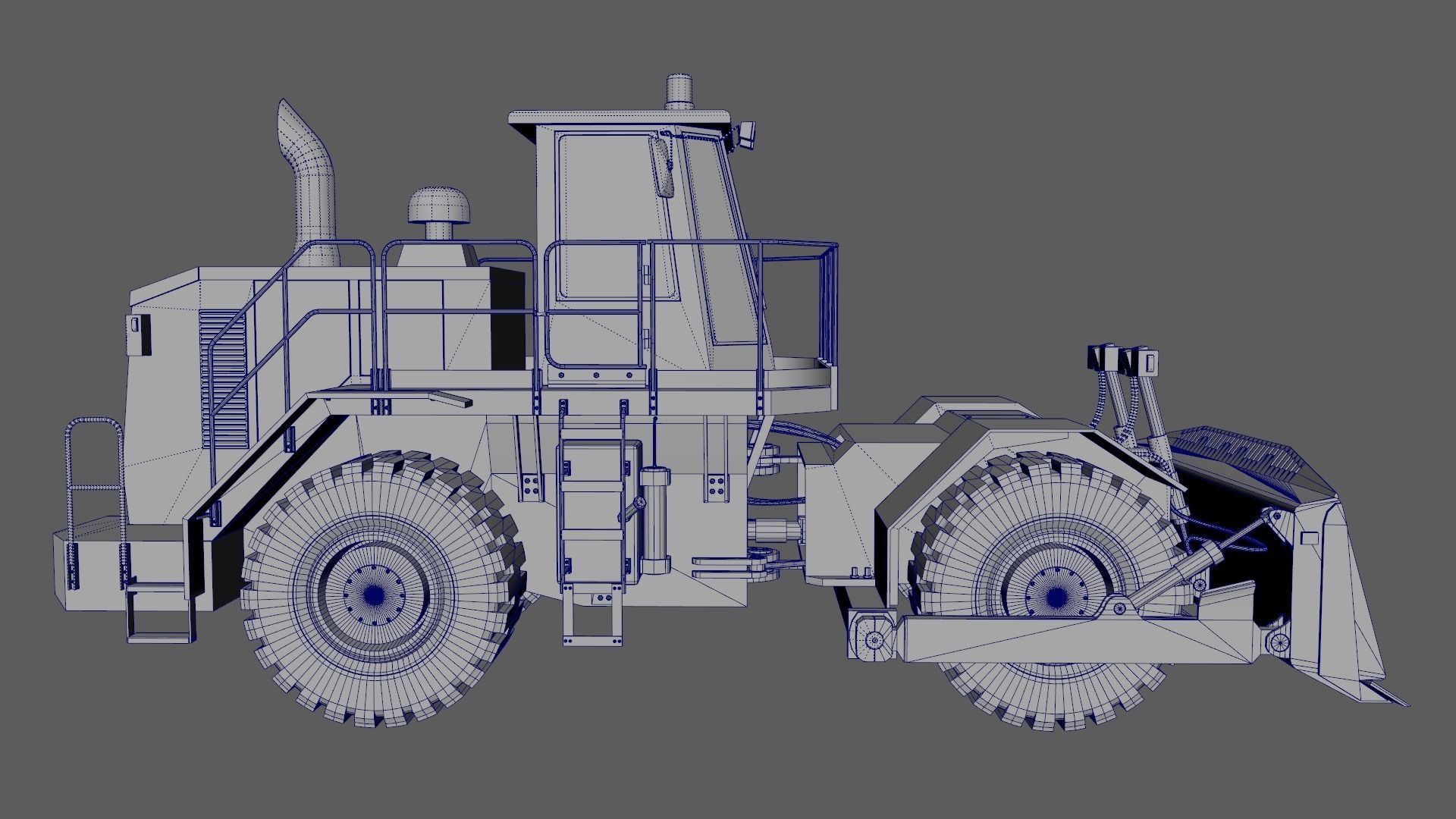 3D model Buldozer Caterpillar Concept Wheel Dozer VR / AR / low-poly ...