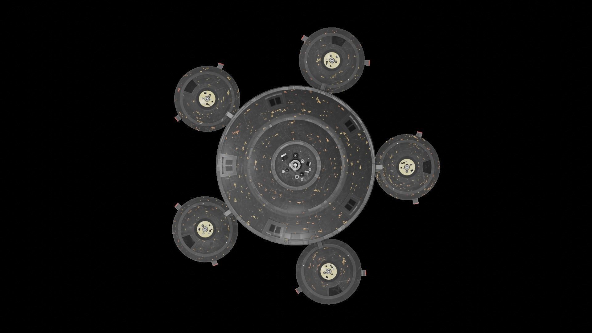 3D model Star Trek Sol Station Probert Station Earth Spacedock VR / AR ...