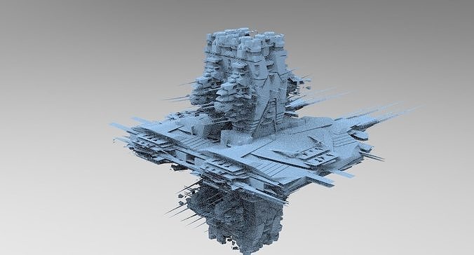 Sci fi Train rail top 3 3D model | CGTrader