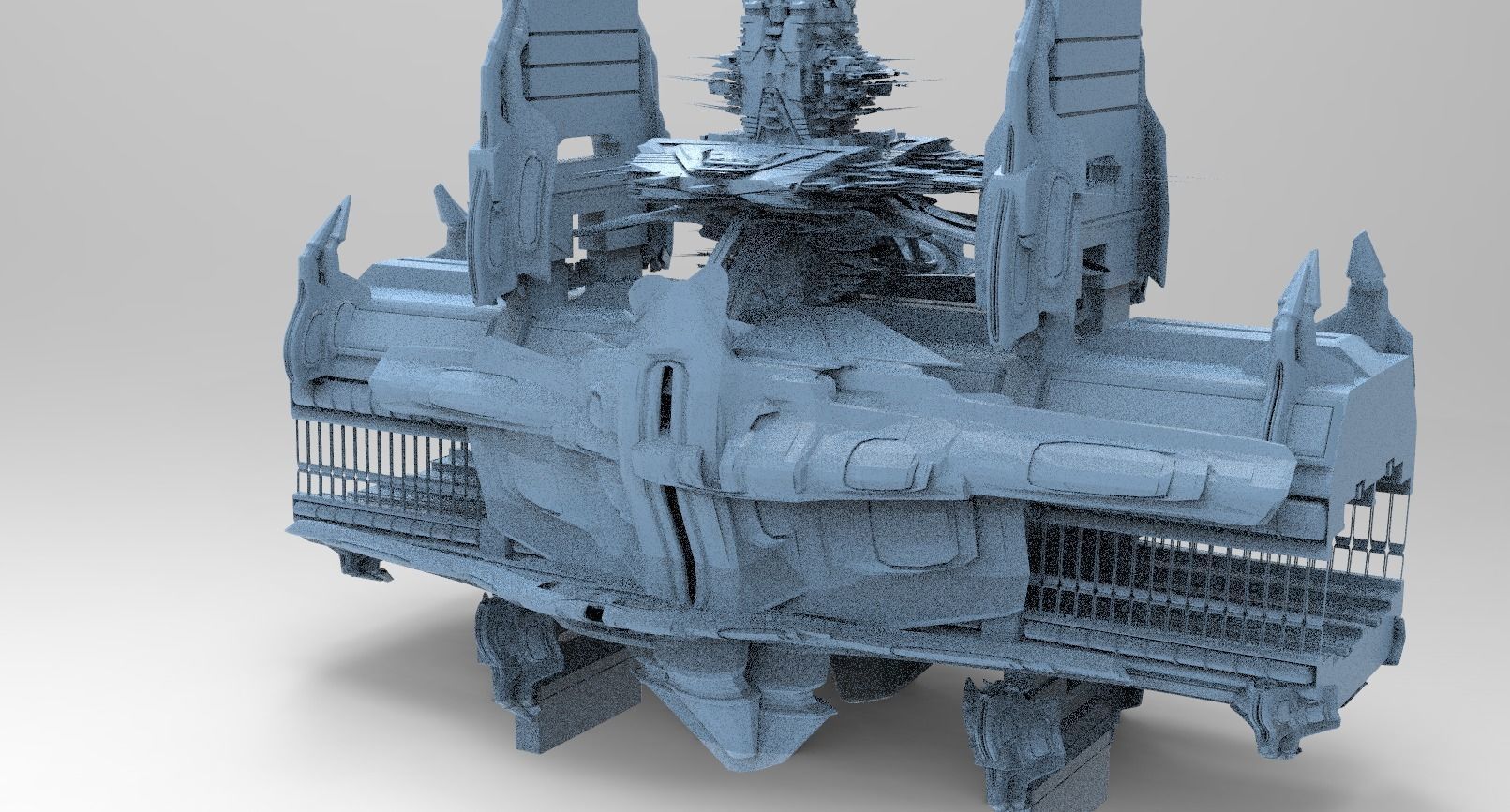 Sci fi Train Base 1 3D model | CGTrader