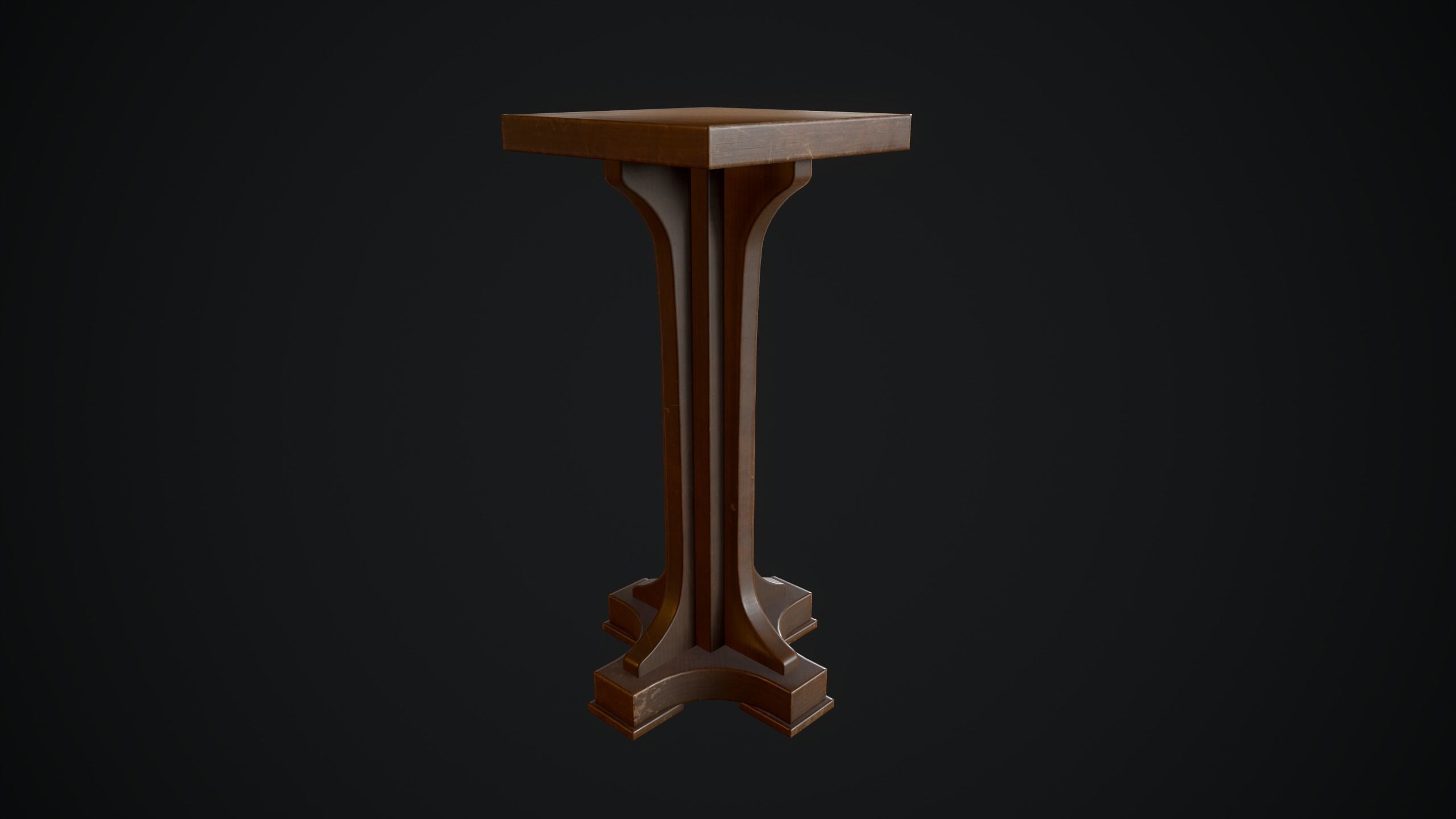 Tall Limbert Square Pedestal 3D model | CGTrader