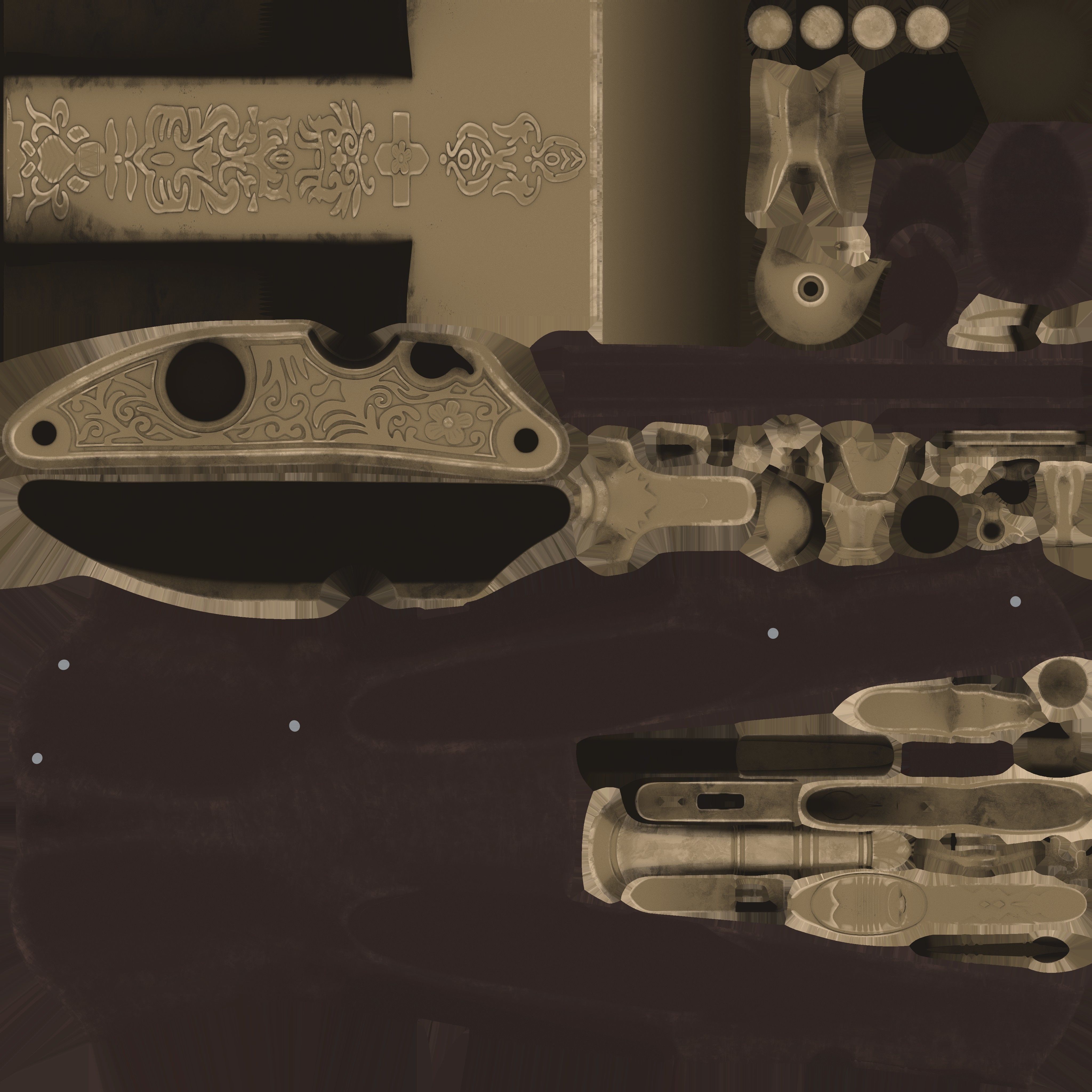 3D model Game Ready Antique Copper Gun VR / AR / low-poly | CGTrader