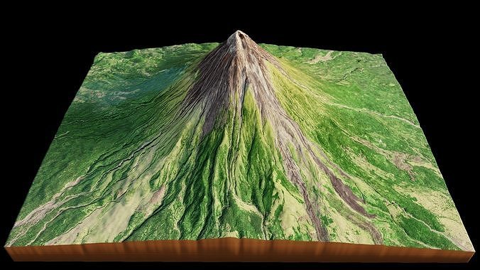 Mayon Volcano 3d Terrain model 3D model | CGTrader