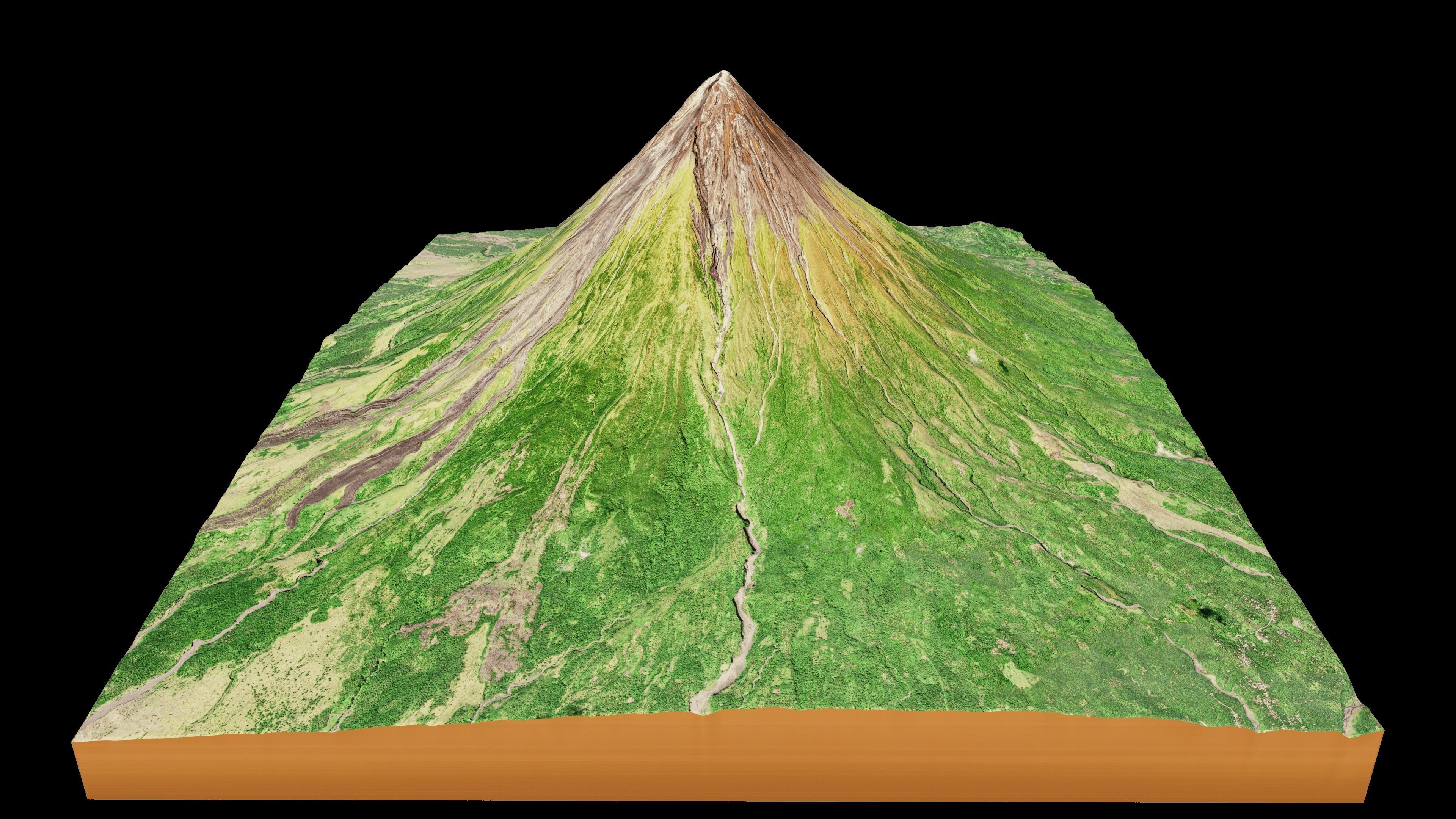 Mayon Volcano 3d Terrain model 3D model | CGTrader