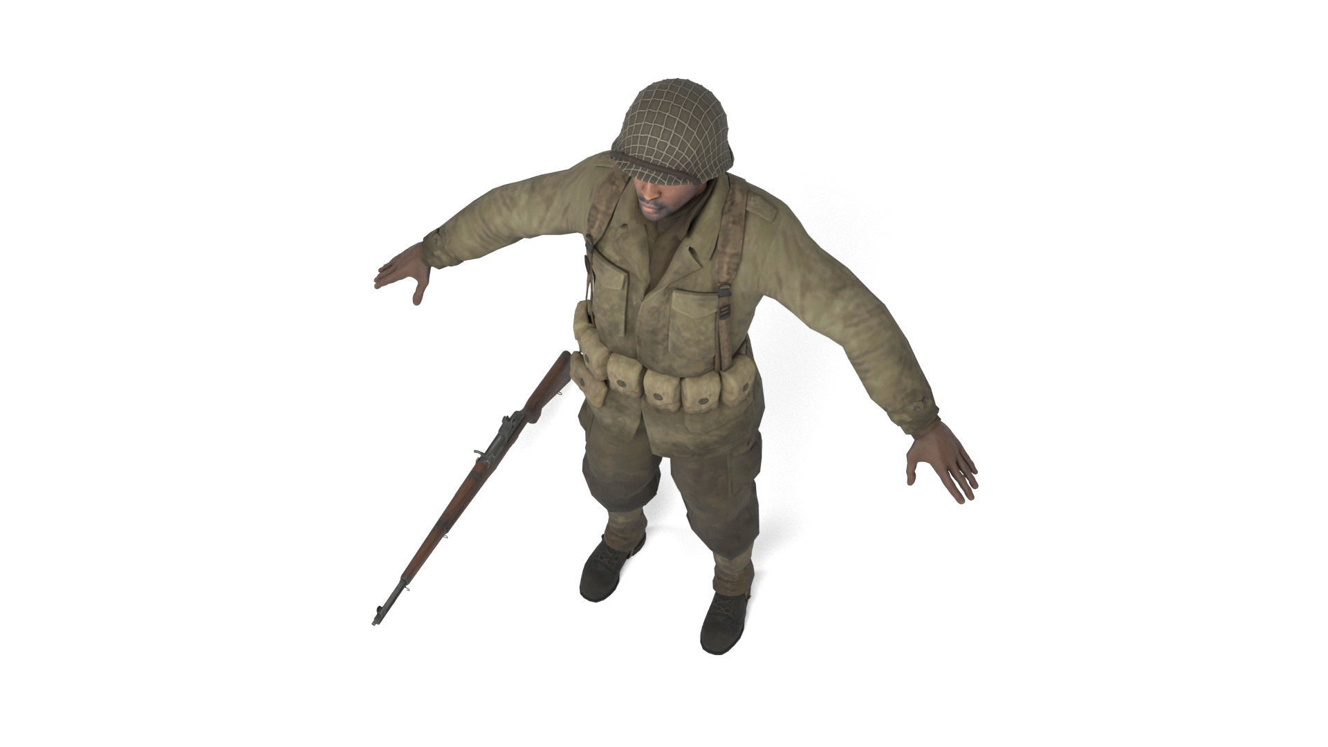 3D model Allied soldier 2 VR / AR / low-poly | CGTrader