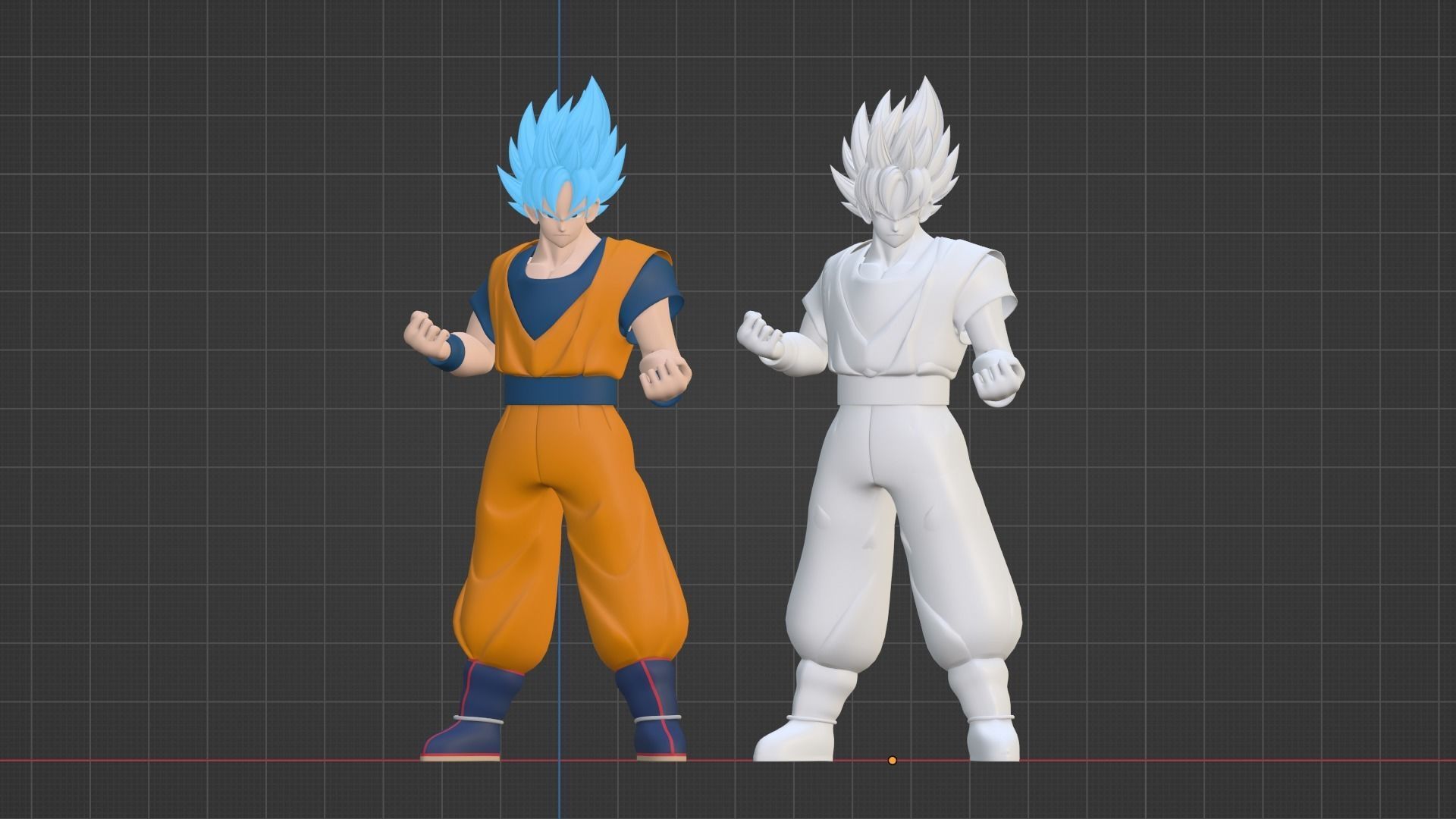 Goku Super Saiyan - Dragonball Z 3D model rigged | CGTrader